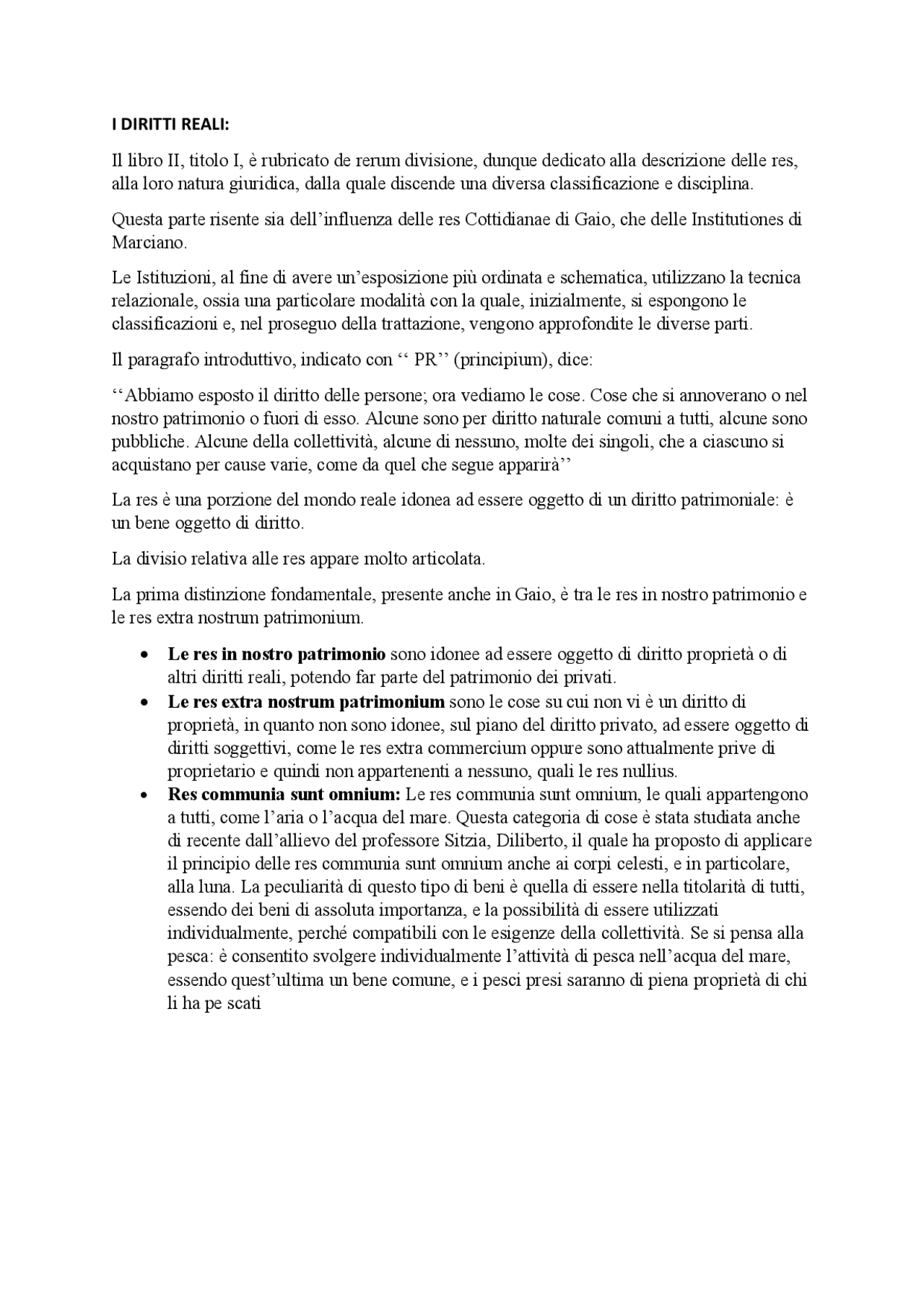 Diritti Reali Dellesame Diritto Romano Appunti Di Istituzioni Di