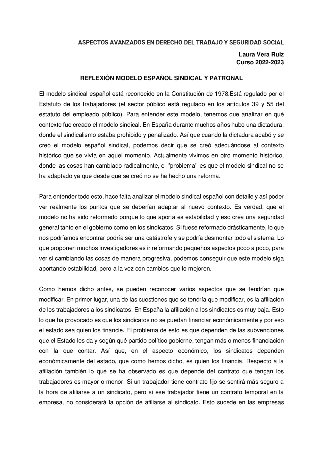 Practica Derecho Laboral 4 Ejercicios De Derecho Laboral Docsity