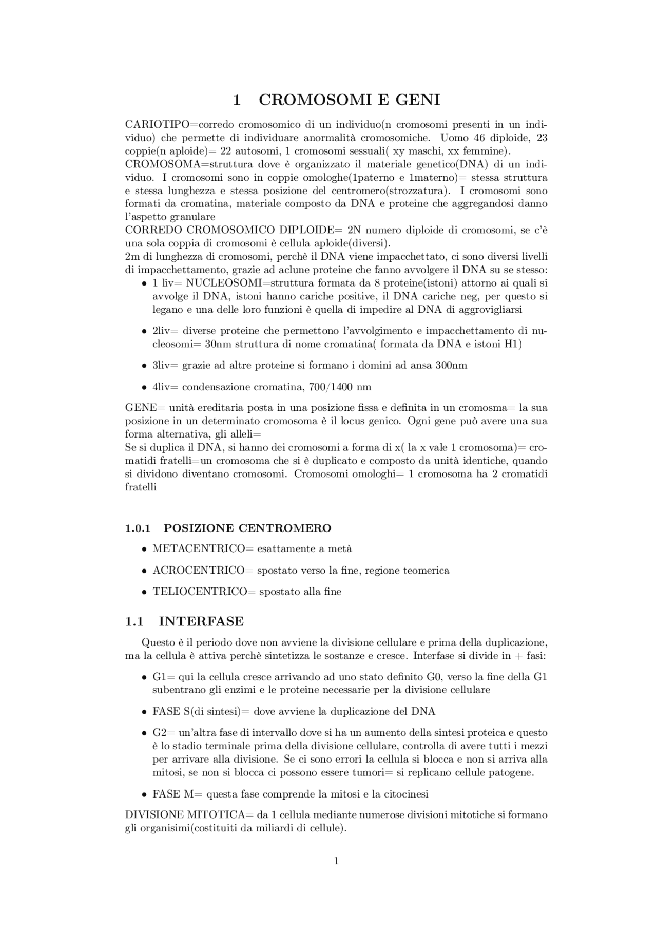 Cromosomi E Geni Fasi Mitosi E Meiosi Schemi E Mappe Concettuali Di