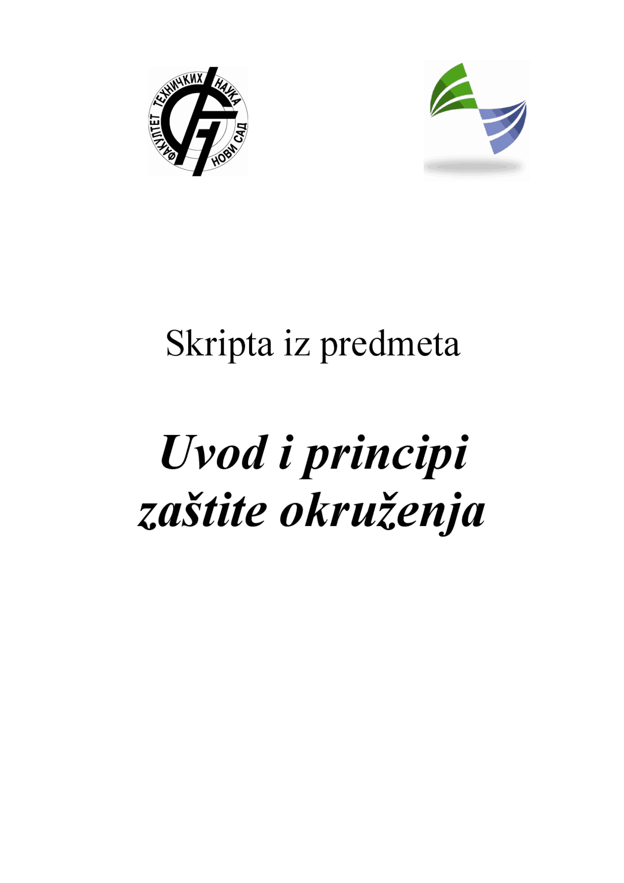 Uvod I Principi Zaštite Okruženja Ispiti Predlog Konstrukcije Docsity