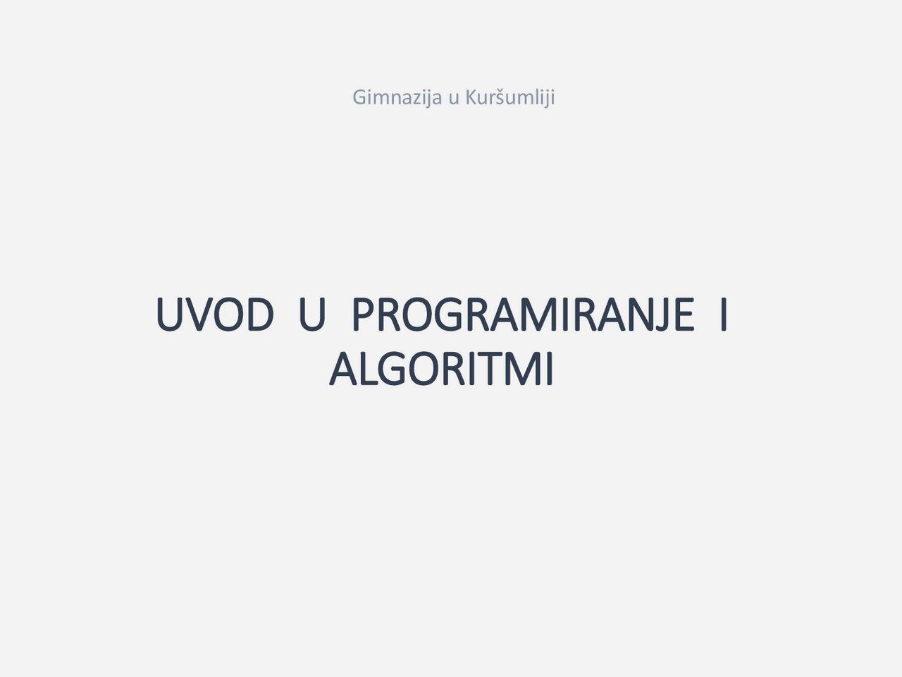 Uvod U Programiranje I Algoritmi Šeme I Konceptualne Mape Predlog