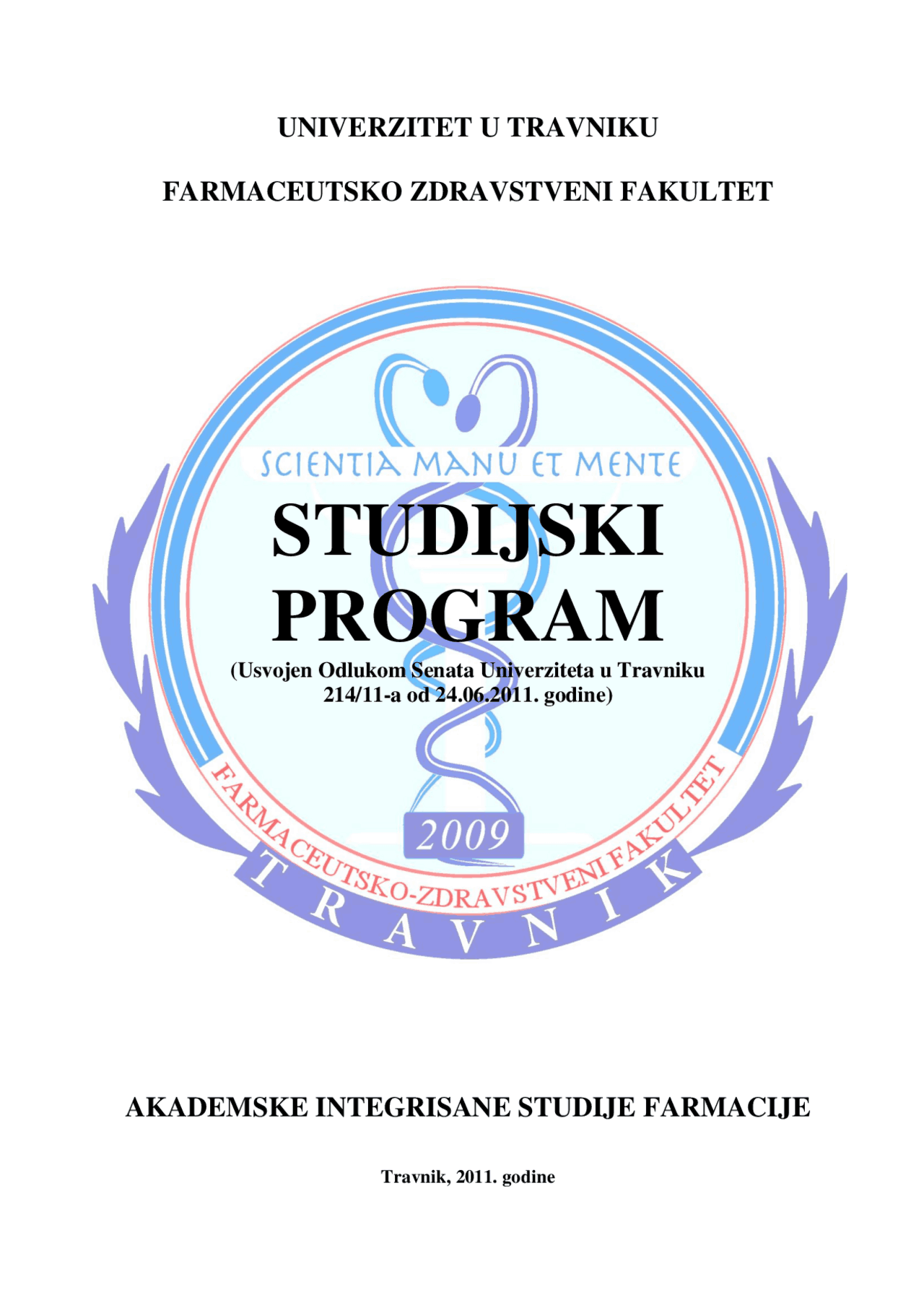 FARMACIA-UNI-TRAVNIK.pdf | Vežbe od Farmaceutska hemija | Docsity