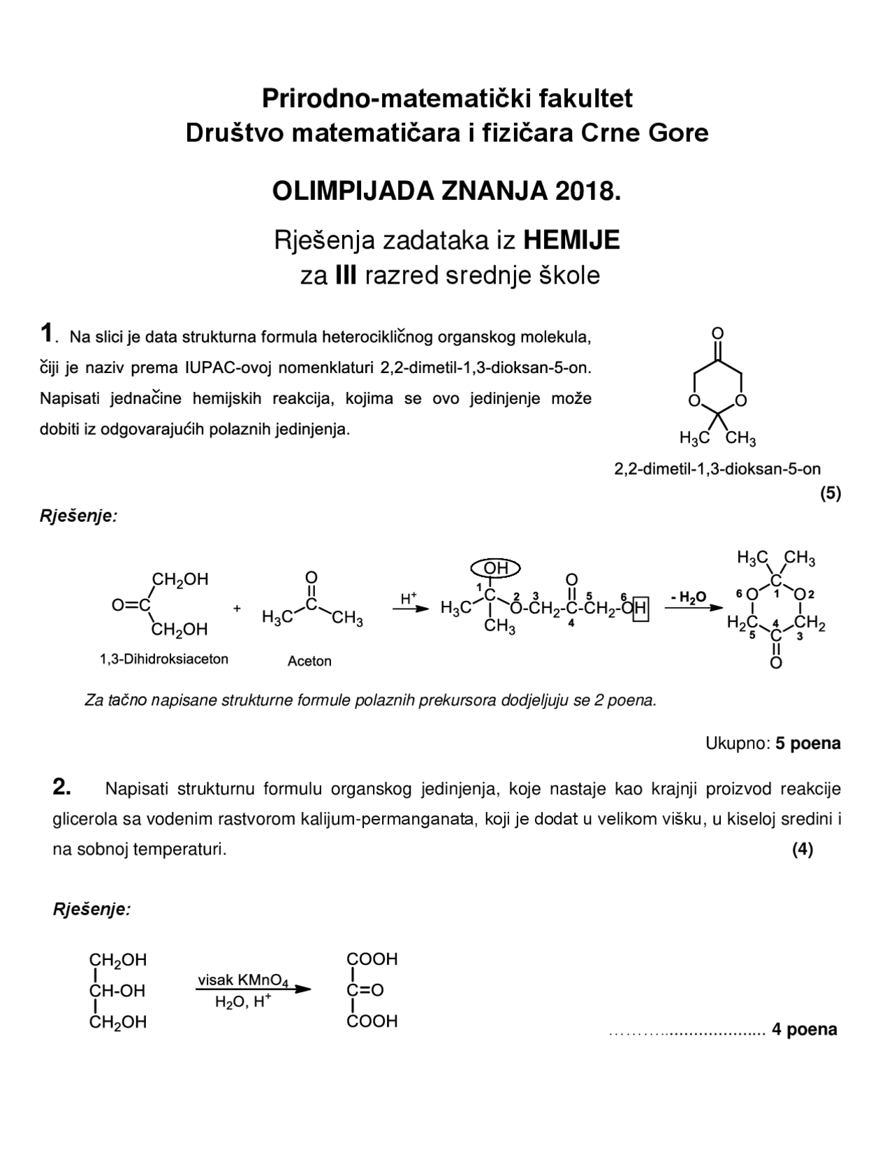 Hemija 3 Srednje Resenjapdf Skripte Predlog Hemija Docsity