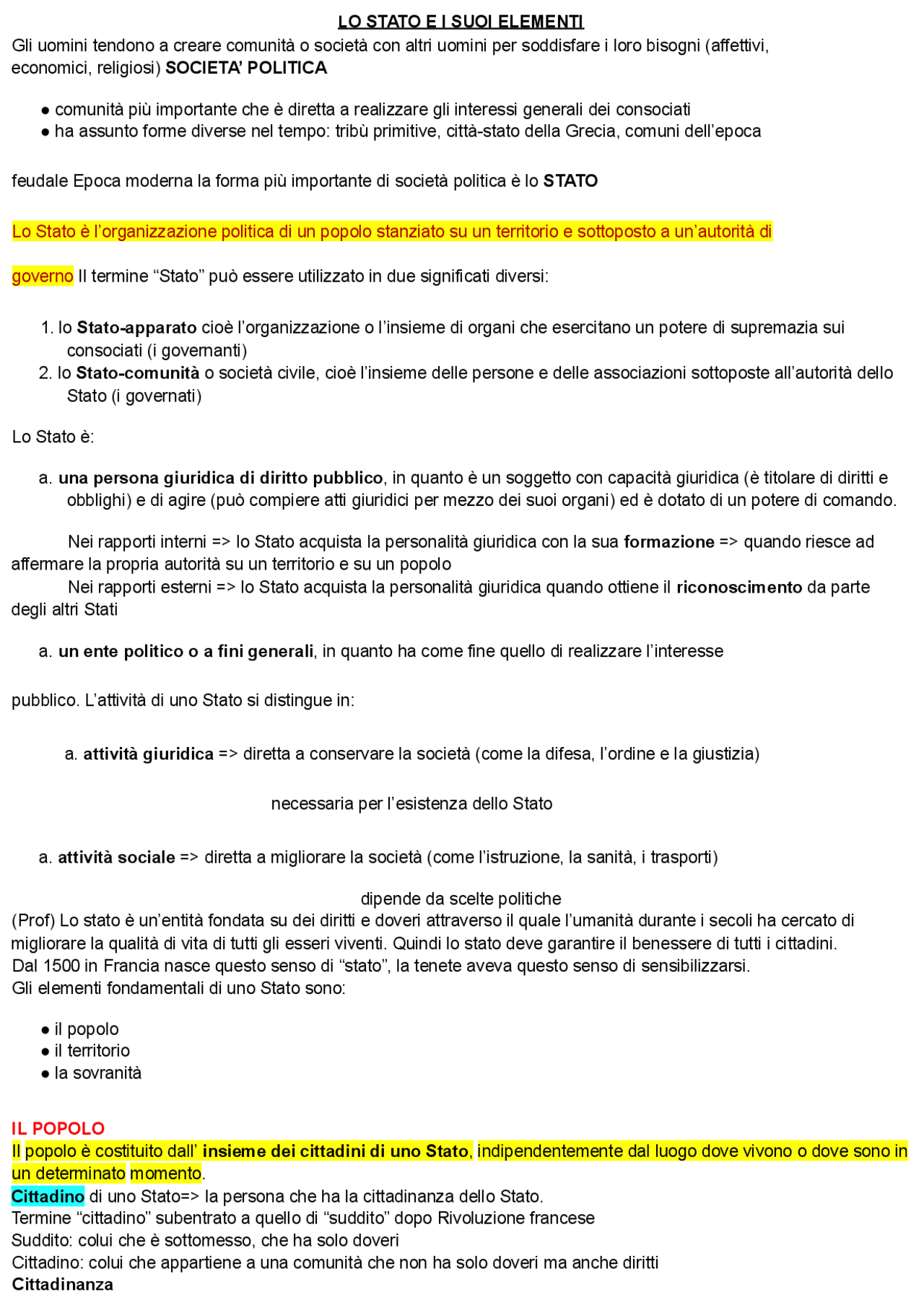 Programma completo diritto ed economia per maturità. | Appunti di ...