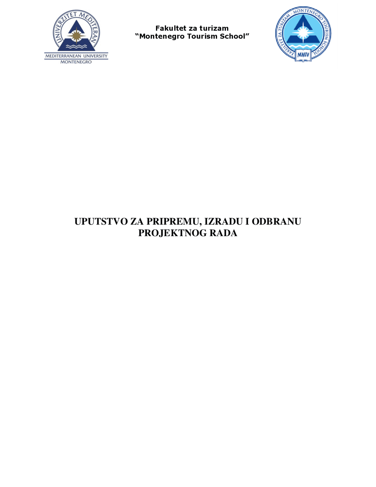 UPUTSTVO ZA PRIPREMU, IZRADU I ODBRANU ... | Šeme i konceptualne mape' predlog Pravo | Docsity
