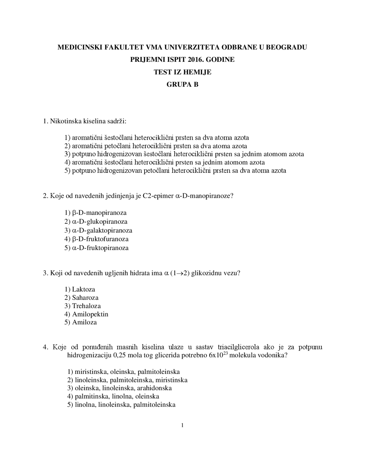 Hemija 2016 Bpdf Rezime Predlog Hemija Docsity