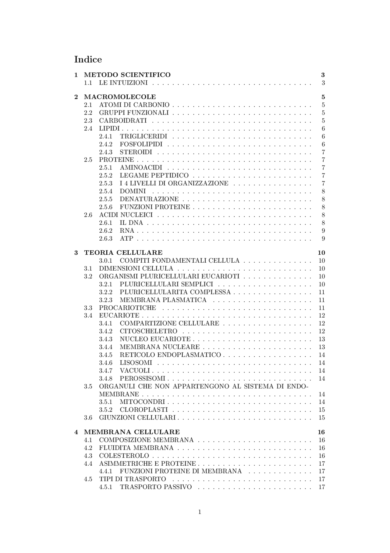 Biologia programma primo parziale | Schemi e mappe concettuali di Biologia | Docsity