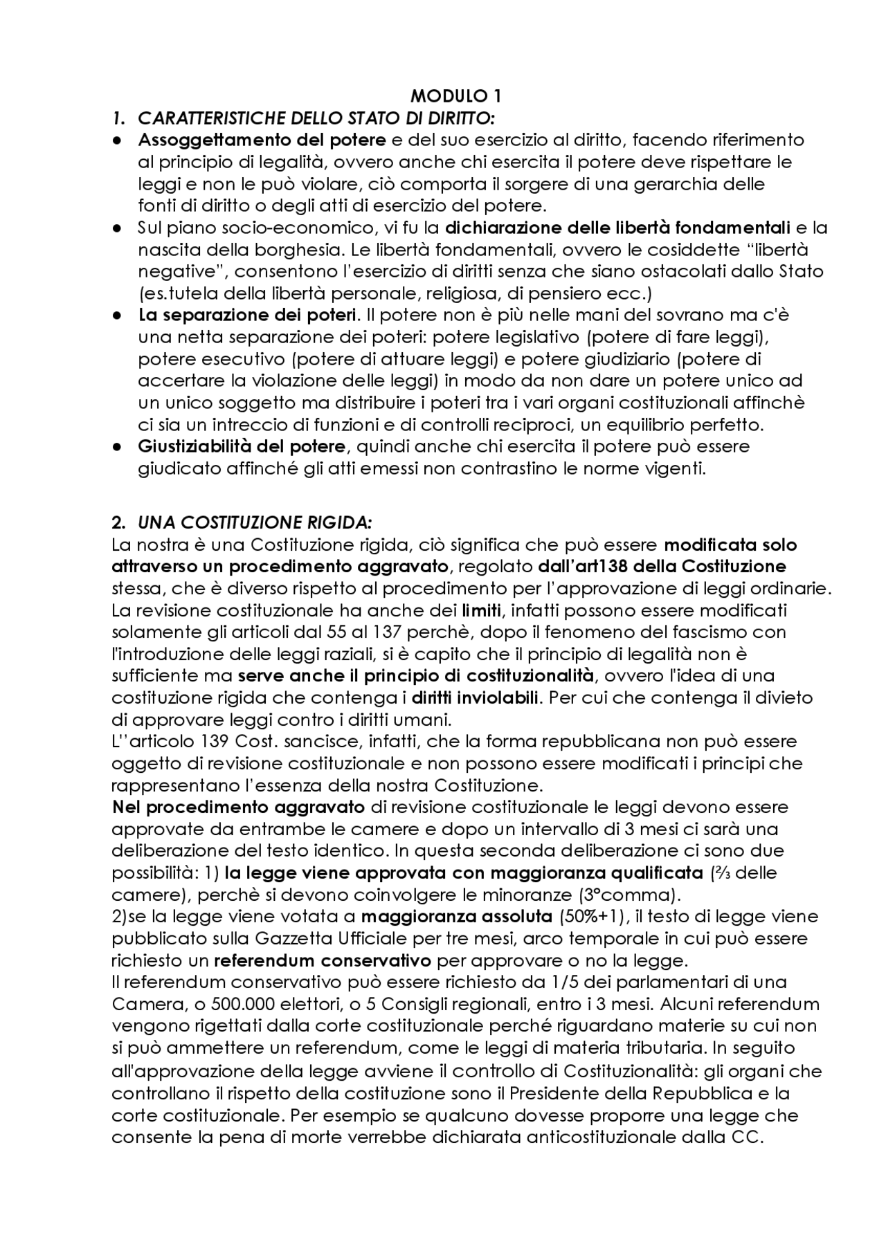 Diritto pubblico: risposte alle domande di fine corso | Dispense di Diritto Pubblico | Docsity