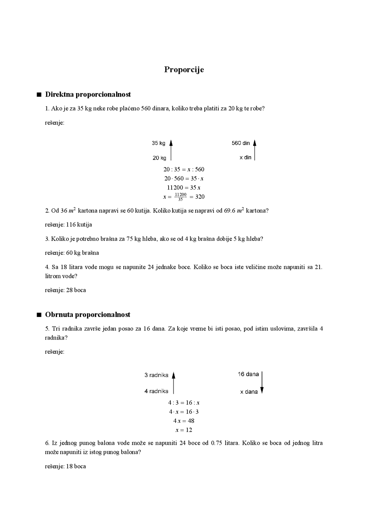 Proporcije | matematika | Šeme i konceptualne mape' predlog Matematika ...