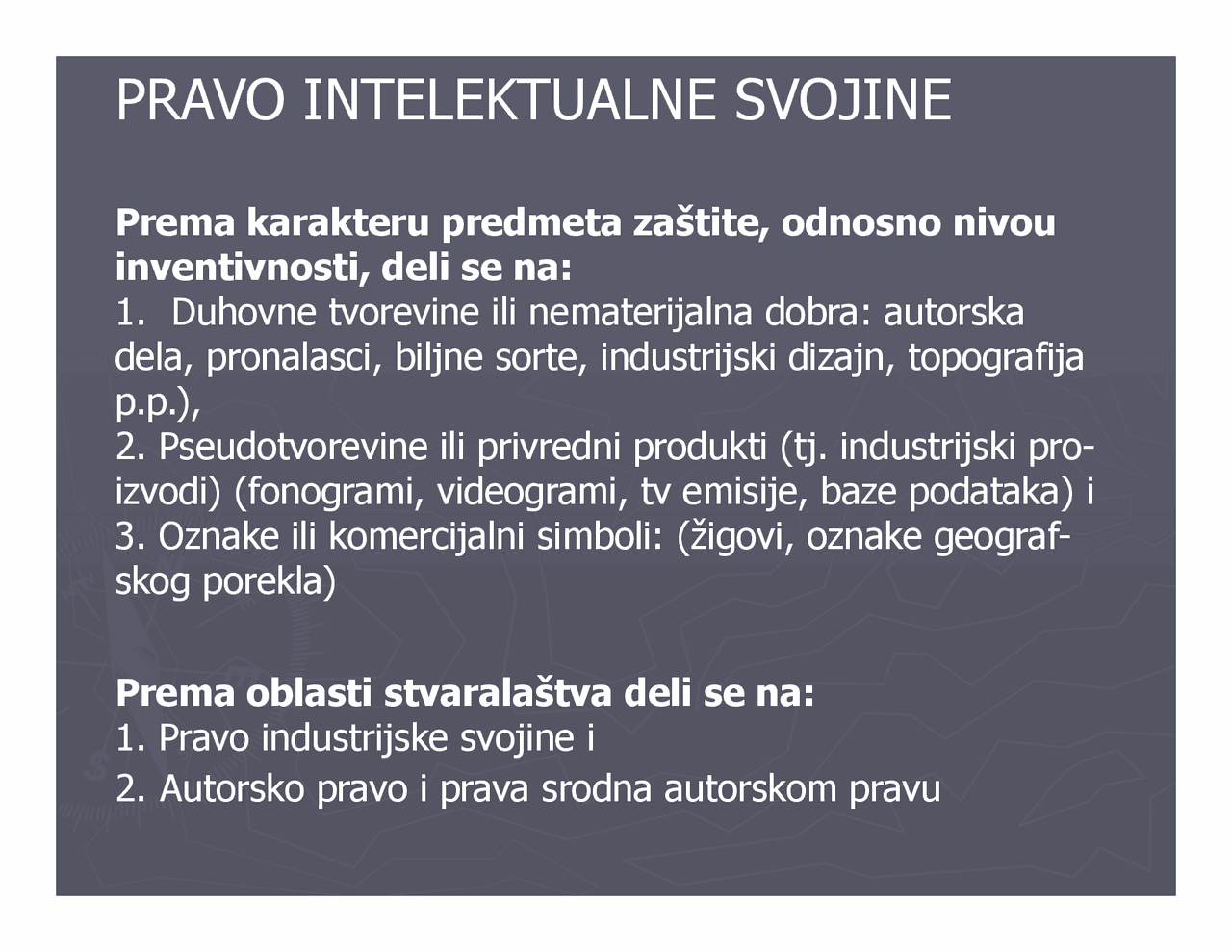 Pravo Intelektualne Svojine Skripte Predlog Pravo Docsity