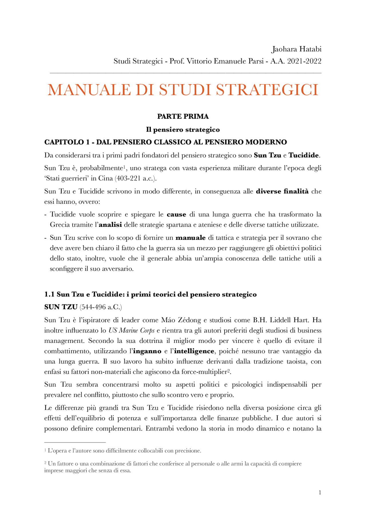 Riassunto manuale Studi Strategici | Appunti di Relazioni Internazionali | Docsity