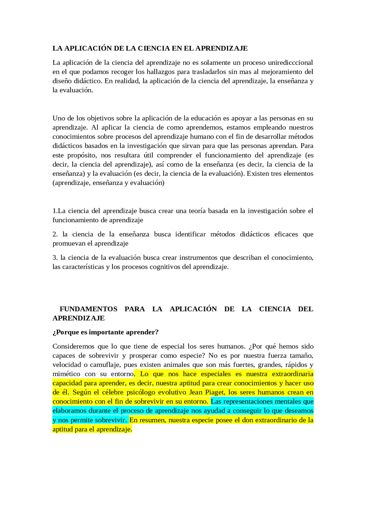 Ensayo Académico Sobre La Aplicación De La Ciencia En El Aprendizaje De