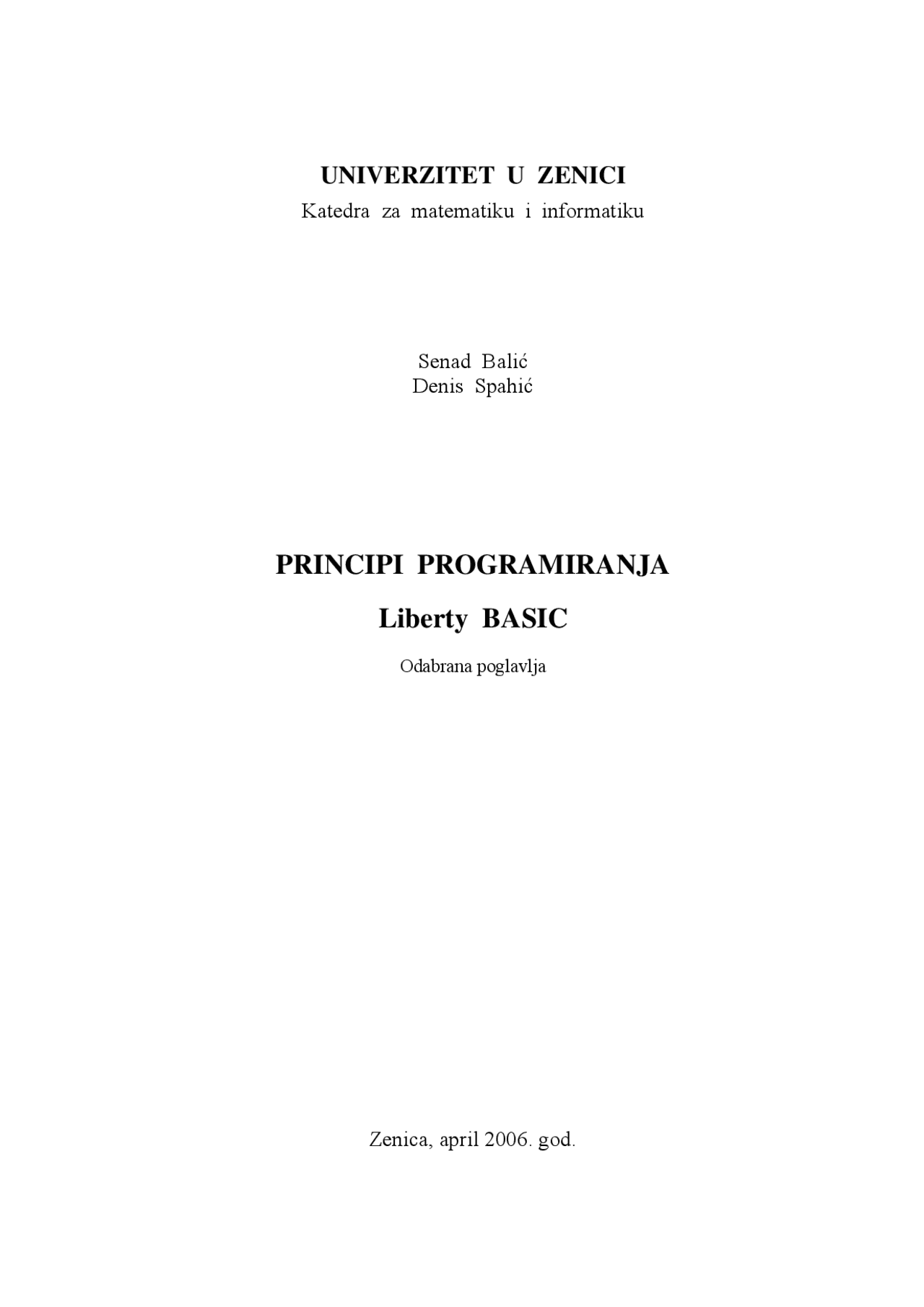 Principi Programiranja Liberty Basic Skripte Predlog Programiranje