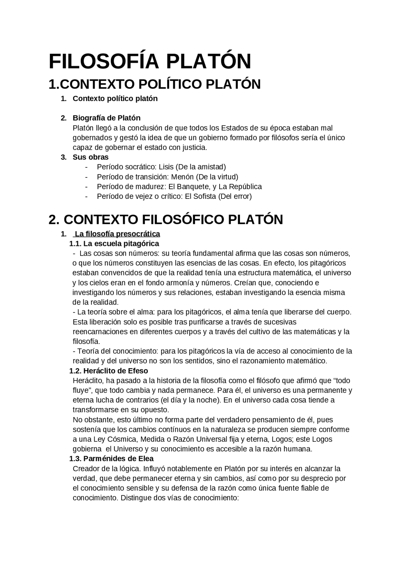 Apuntes Platon Selectividad Esquemas Y Mapas Conceptuales De Historia