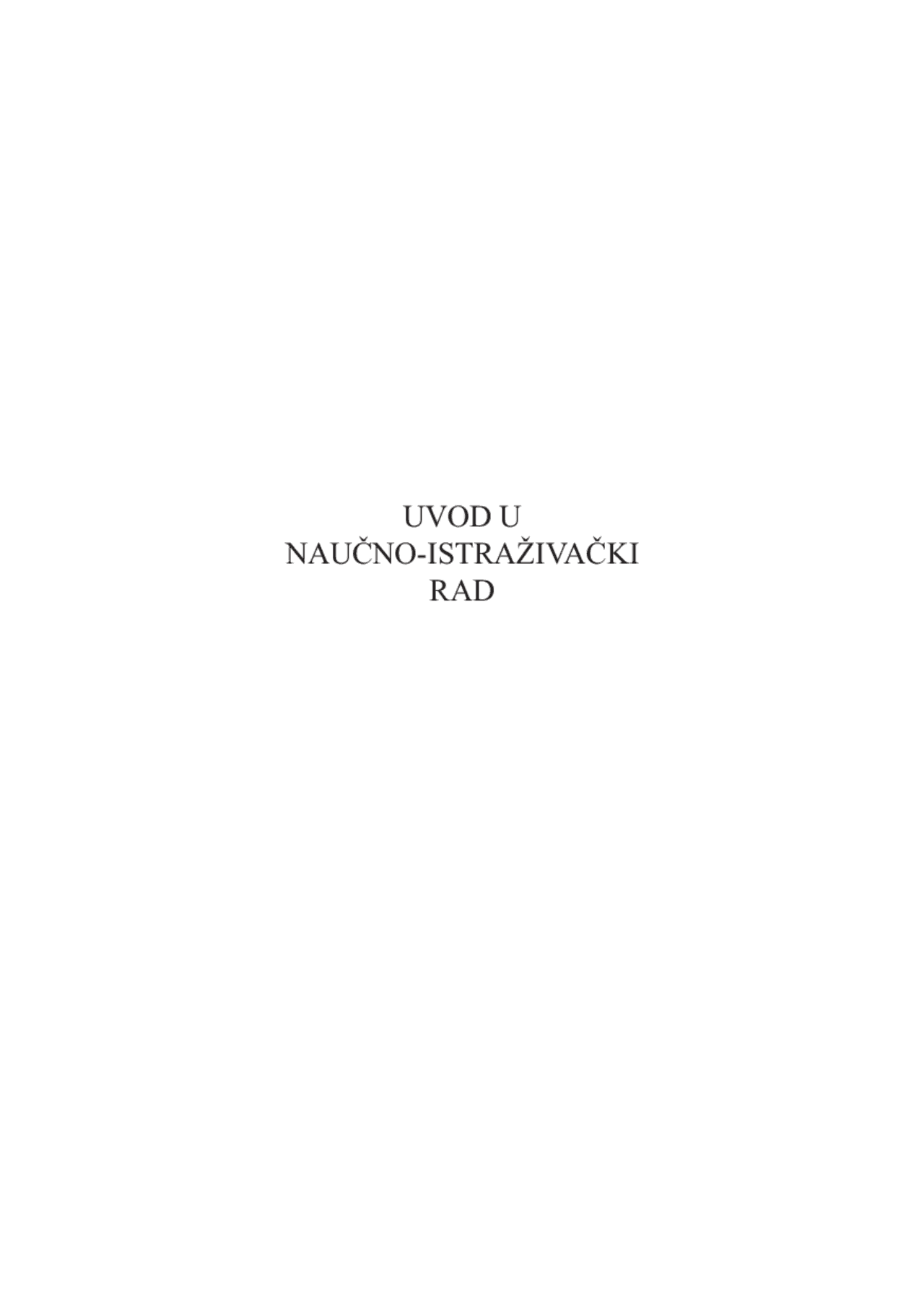 Uvod U NauČno IstraŽivaČki Rad Ispiti Predlog Metodologija Docsity