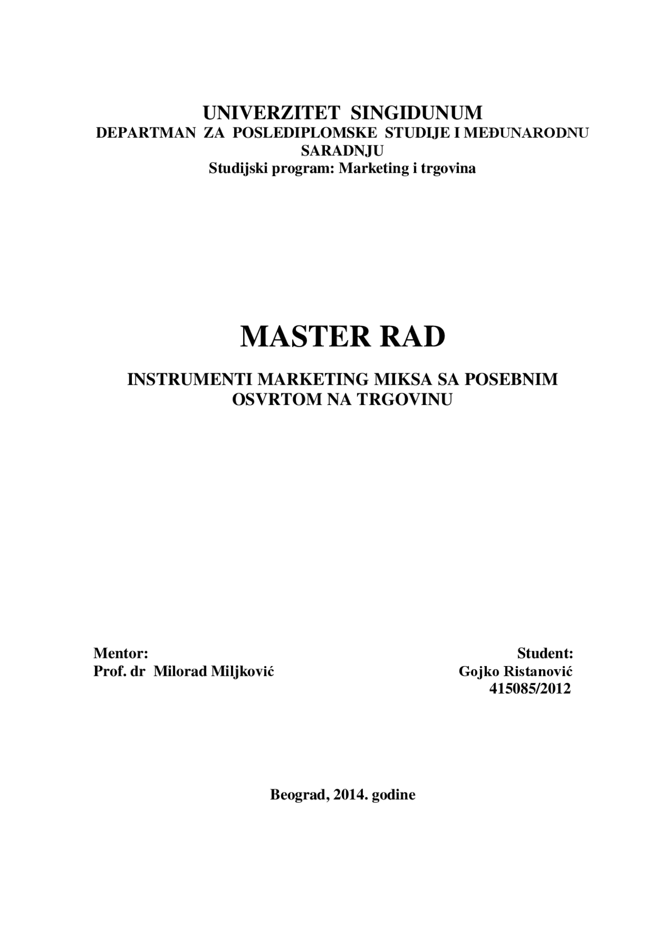 MASTER RAD - Singipedia | Apuntes de Marketing | Docsity