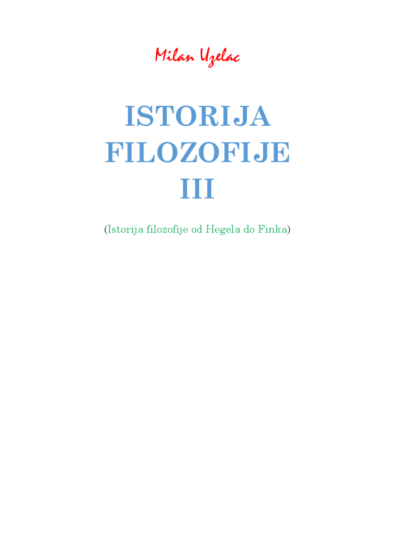 Istorija Filozofije Iii Skripte Predlog Istorija Docsity