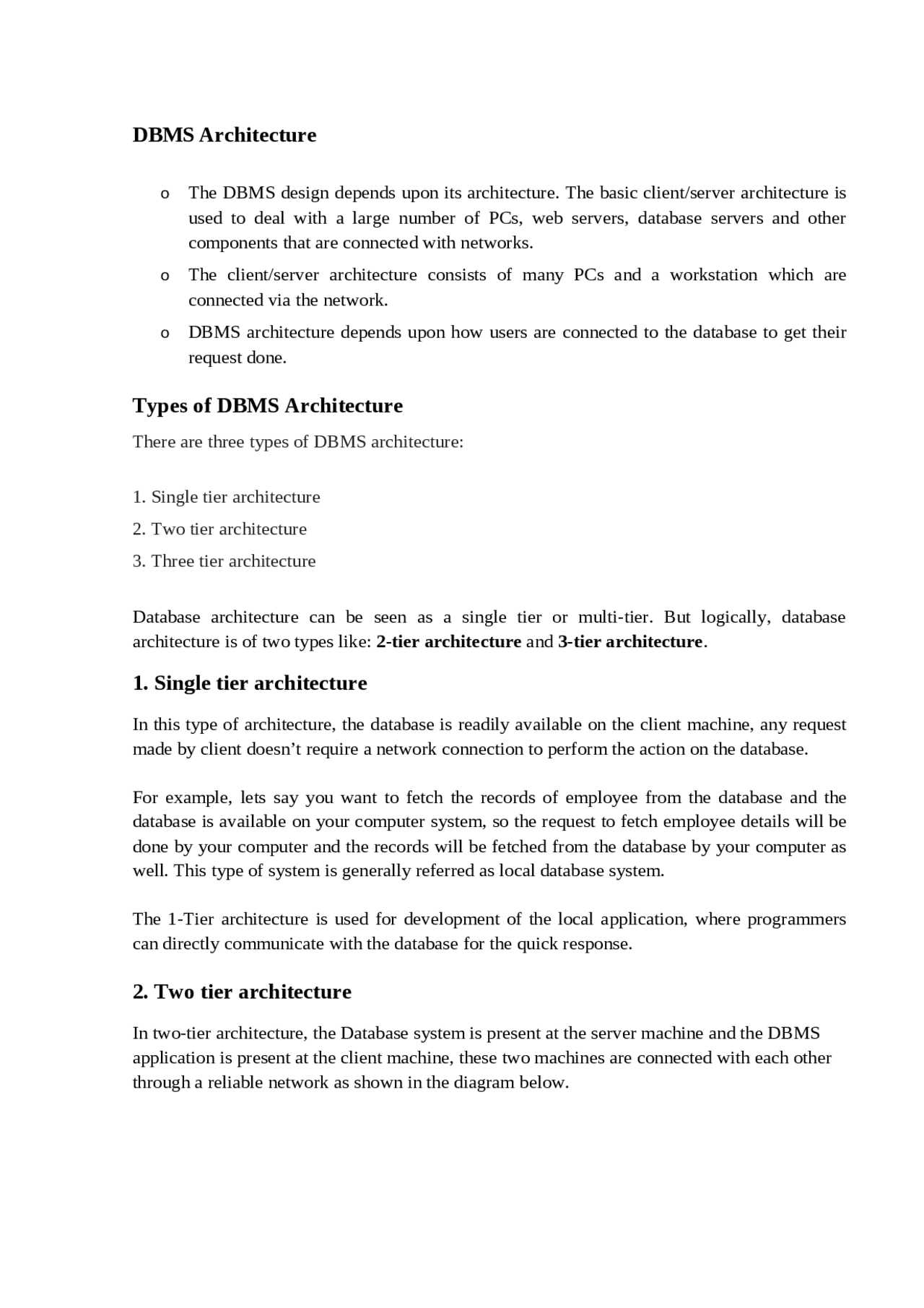 Dbms Artitecture Assignments Multimedia Applications Docsity