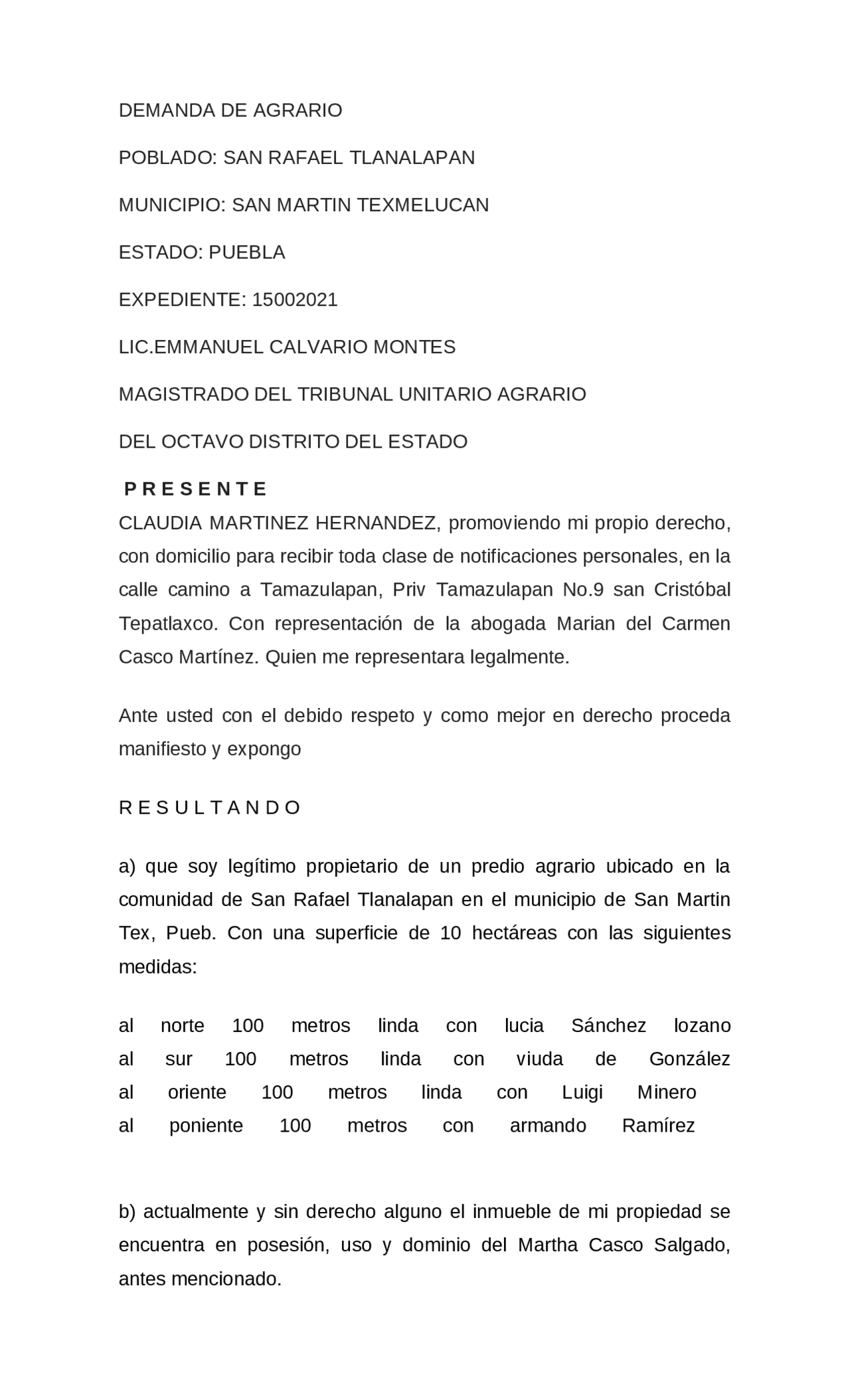 Demanda derecho penal | Guías, Proyectos, Investigaciones de Derecho ...