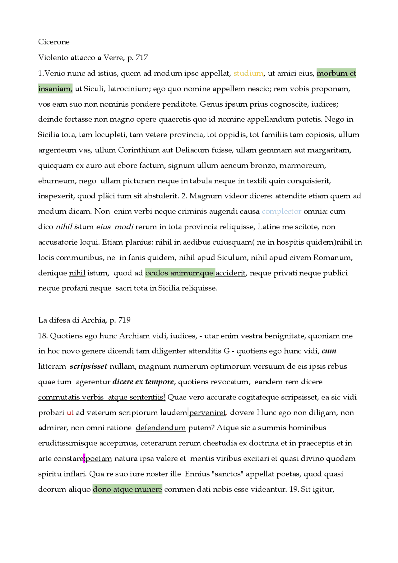 Cicerone Riassunto Autore Appunti Di Latino Docsity
