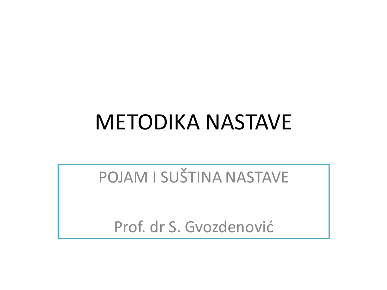 Metodika Nastave Ispiti Predlog Metodika Nastave Docsity