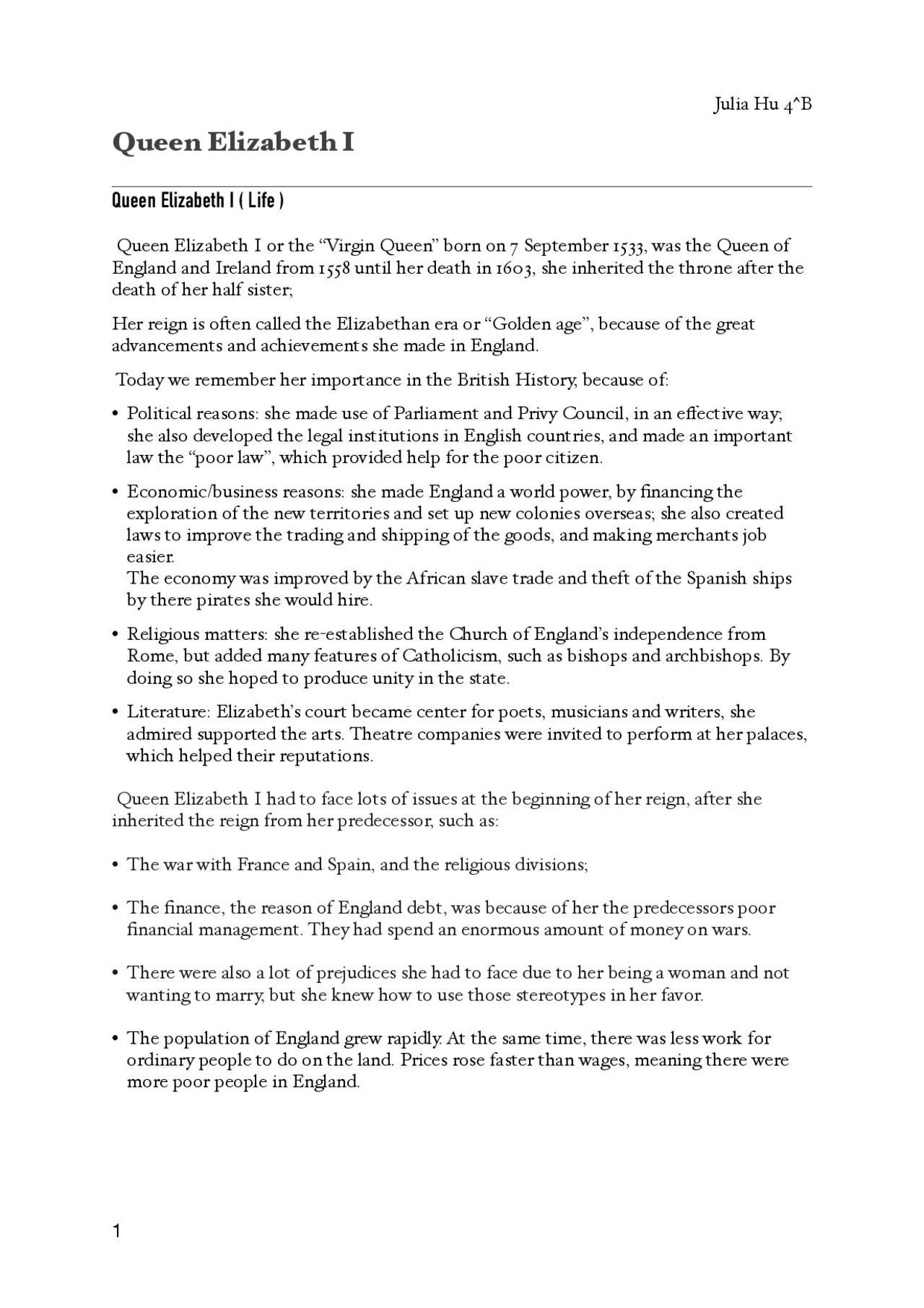 Queen Elizabeth I, life and achievements | Guide, Progetti e Ricerche ...