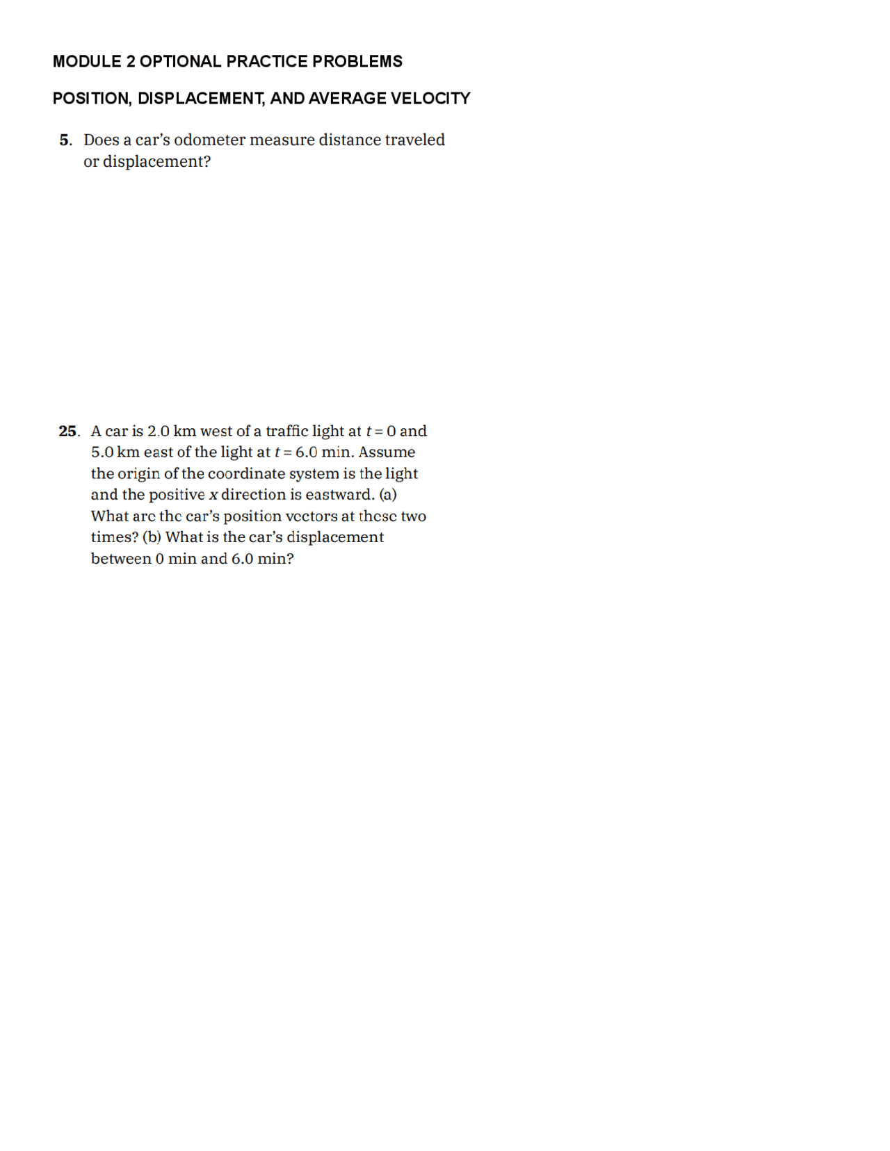 Module2practicemodule2practice Exercises Physics Docsity