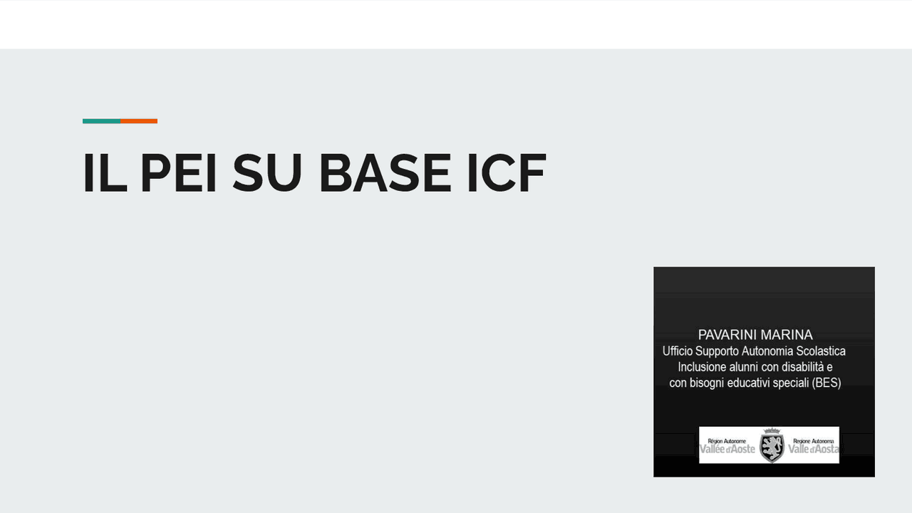 Il Pei su base icf con indice e bibliografia | Schemi e mappe concettuali di Pedagogia | Docsity