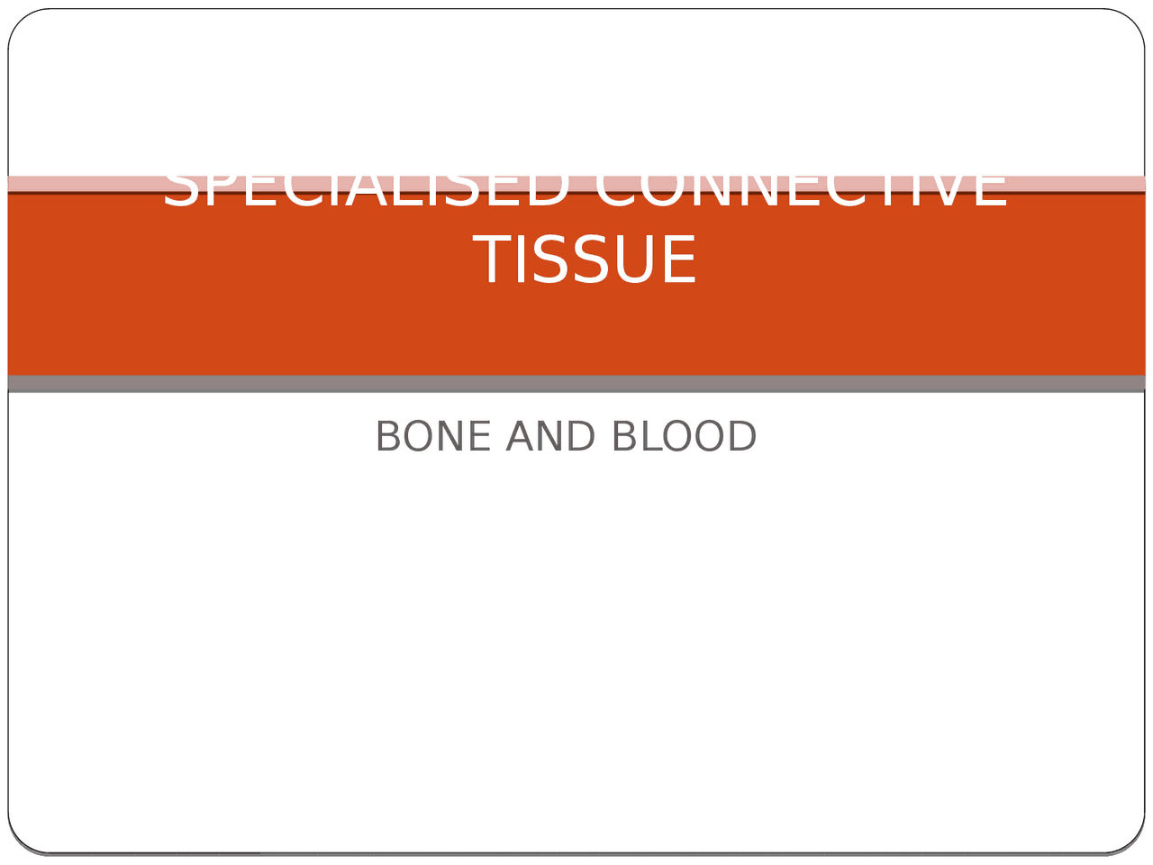 Special connective tissue | Lecture notes Histology | Docsity