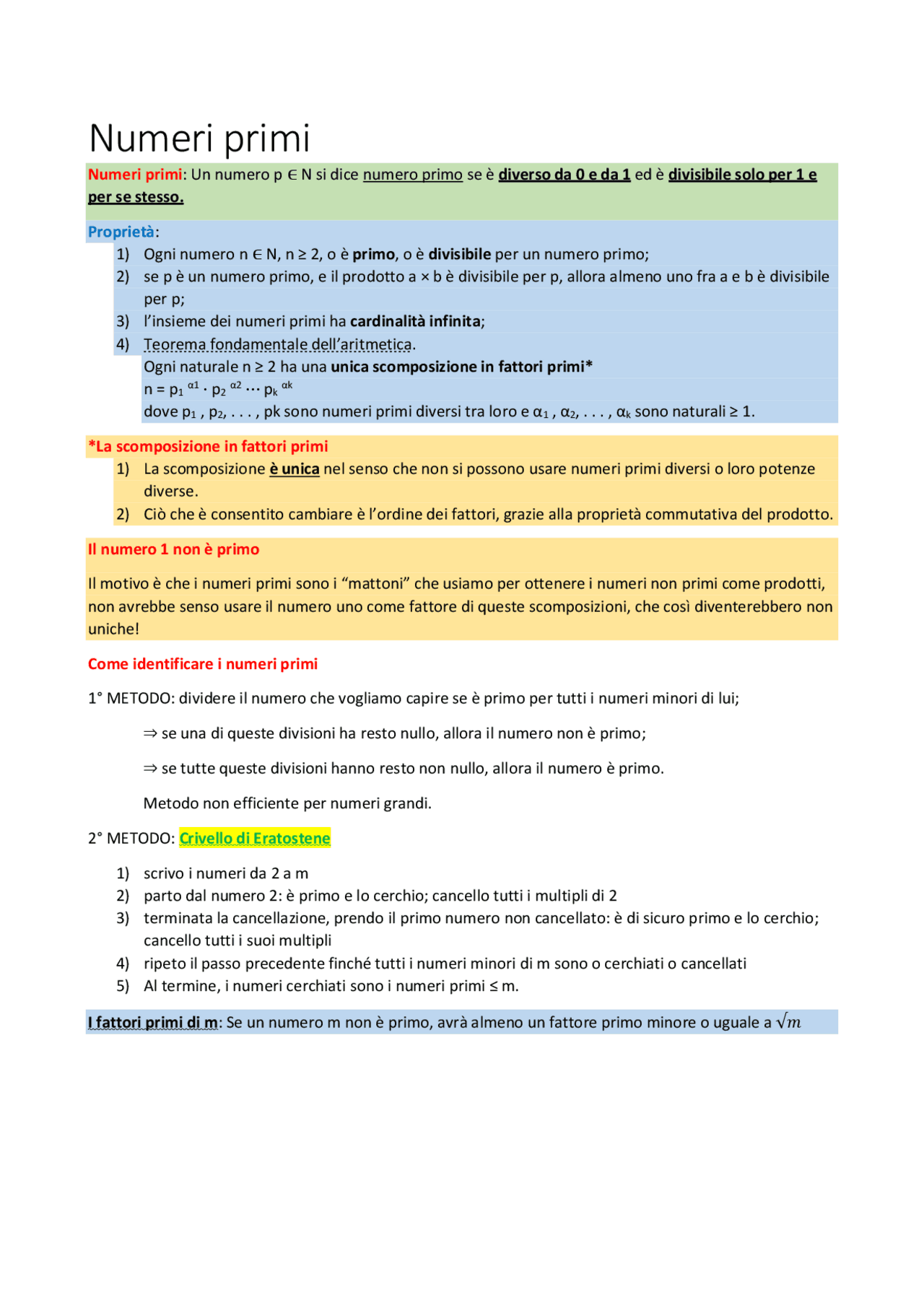 Appunti Secondo Parziale Istituzioni Di Matematiche Numeri Primi Mcd