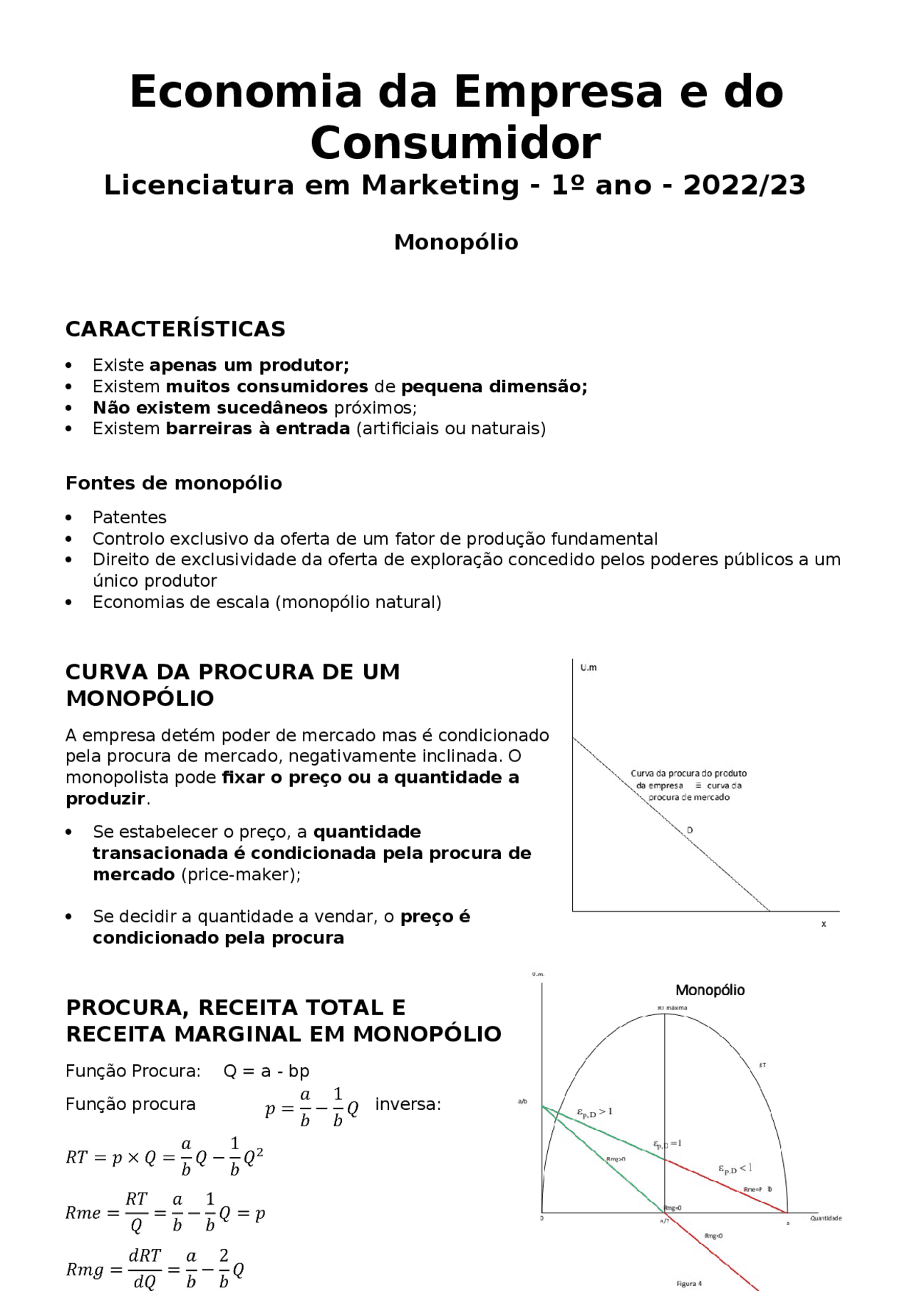 Resumos EEC - Cap. V | Esquemas Economia | Docsity
