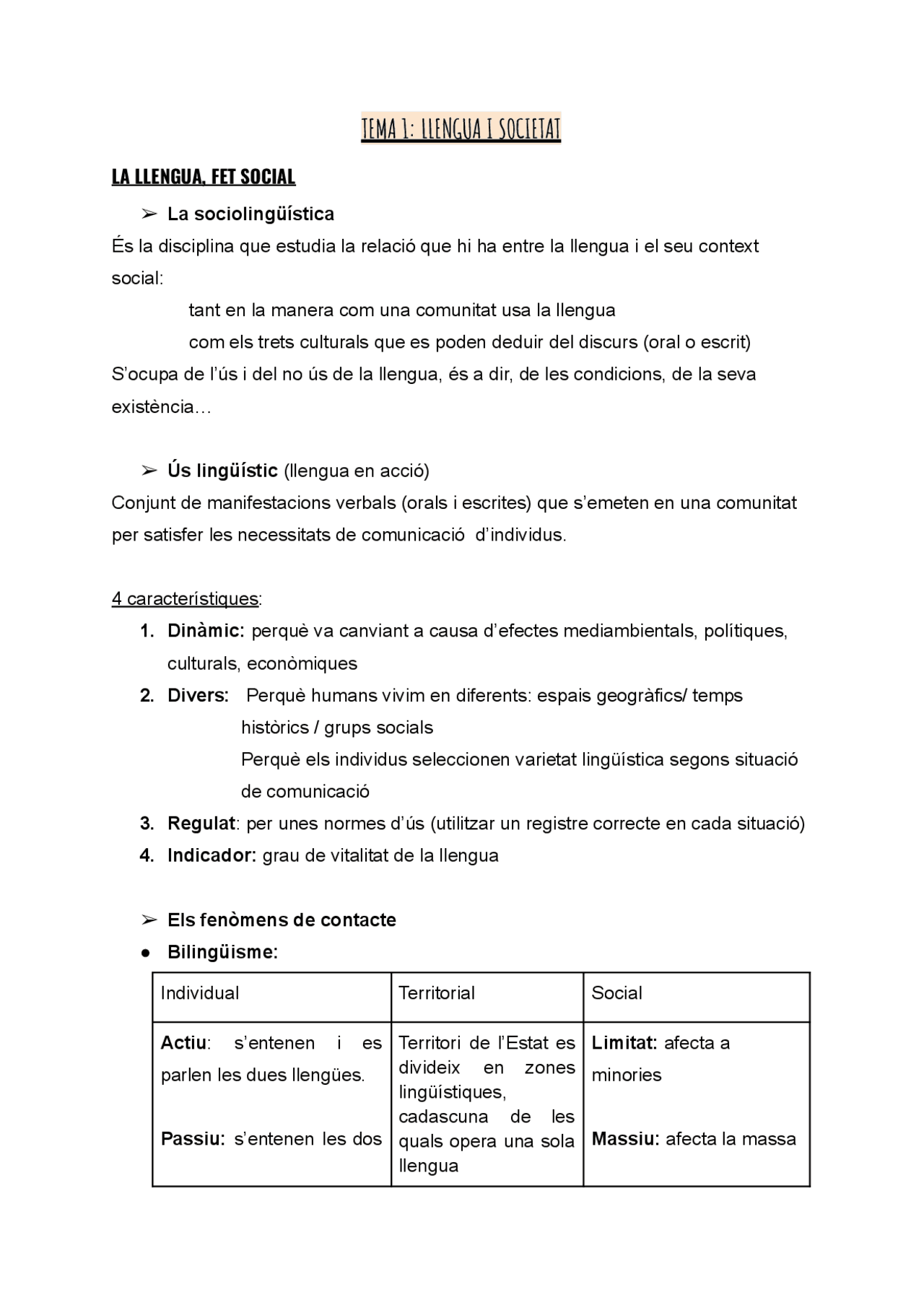 Primer Bloc Català Sele Resúmenes De Catalán Docsity