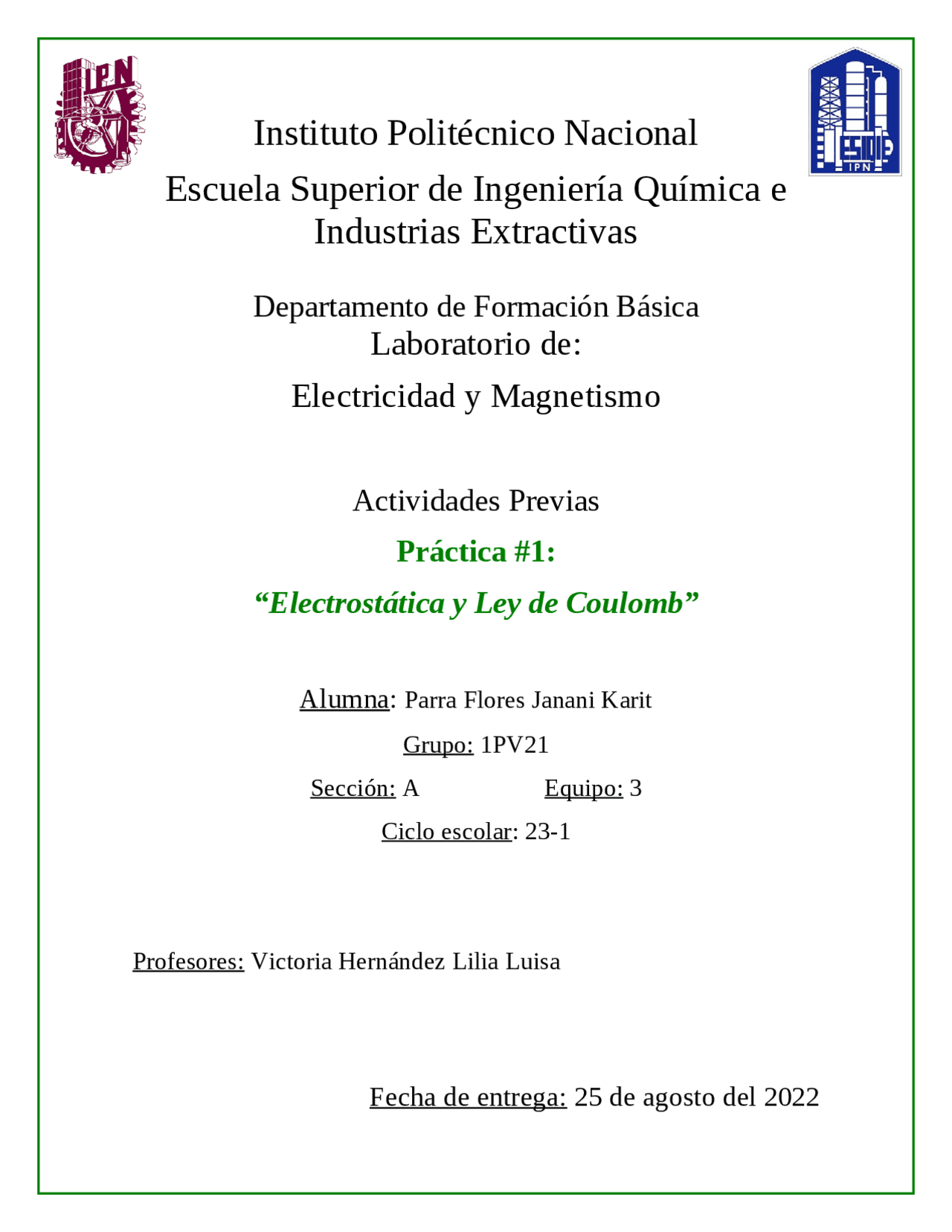 PREVIOS-PRÁCTICA-1--EyM | Guías, Proyectos, Investigaciones de Electromagnetismo | Docsity