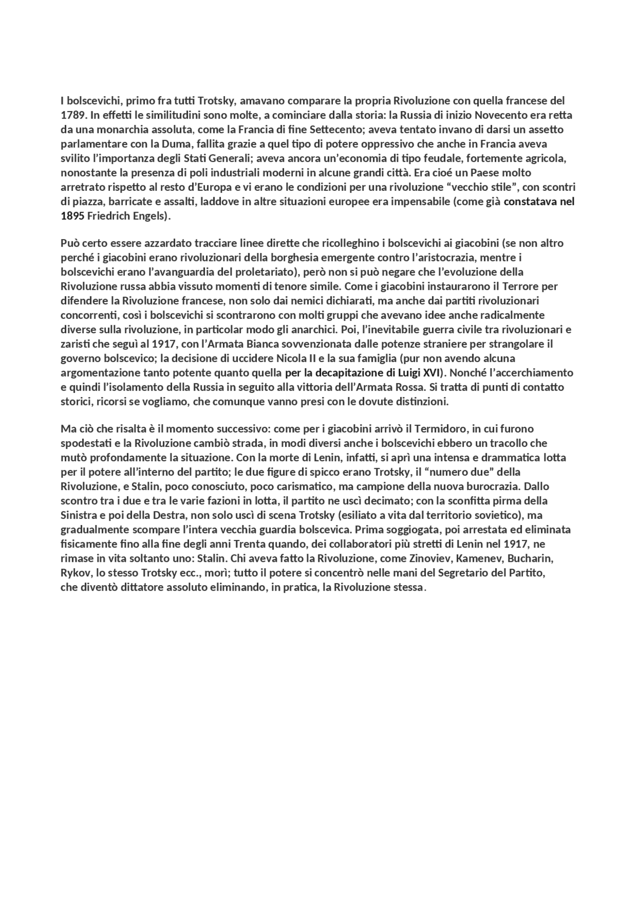 Confronto Rivoluzione Russa vs Rivoluzione Francese | Appunti di Storia ...