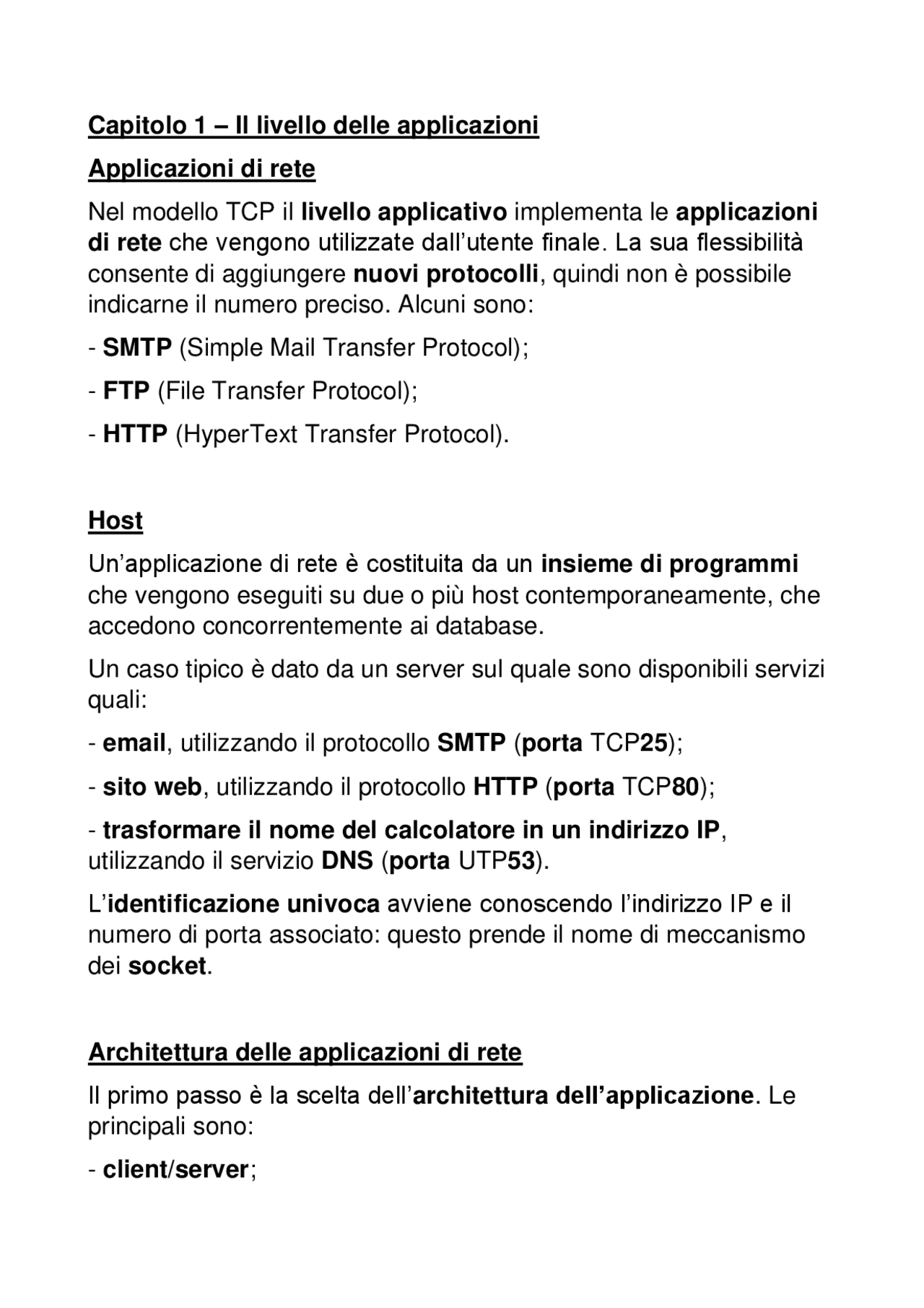 Applicazioni Di Rete Architetture Protocollo Ftp Email Protocollo