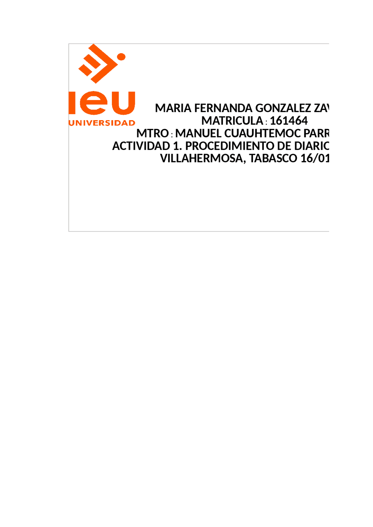 Procedimiento De Diario Columnar Ejercicios De Contabilidad Docsity