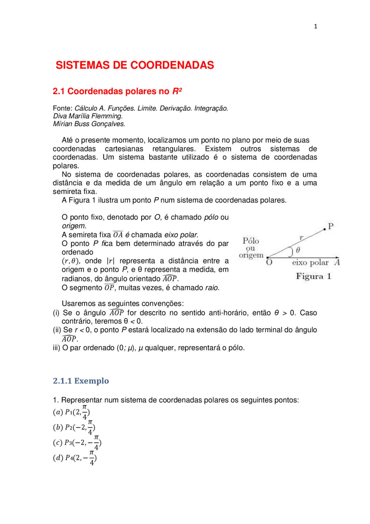 SISTEMAS DE COORDENADAS | Esquemas Cálculo | Docsity