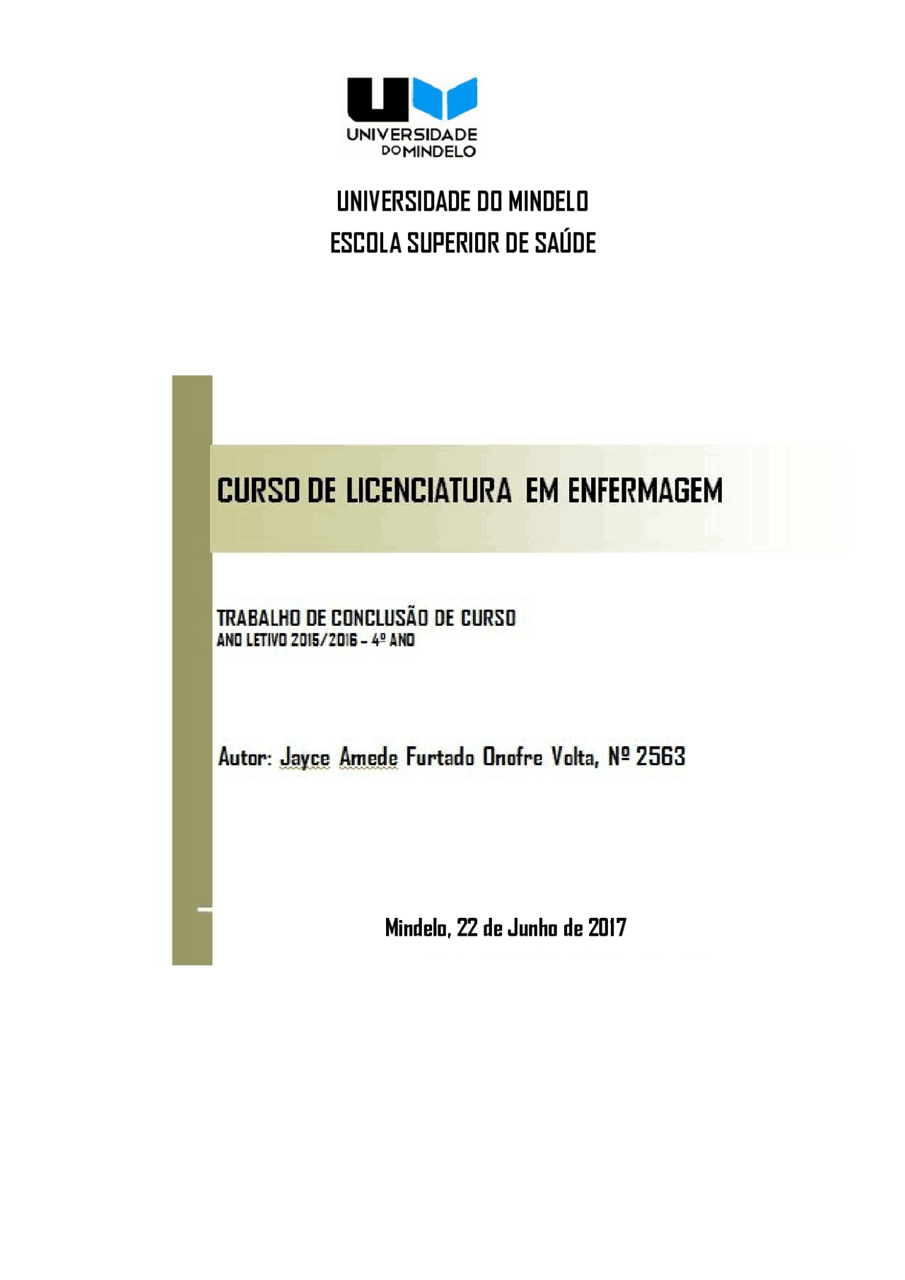 UNIVERSIDADE DO MINDELO ESCOLA SUPERIOR ... | Notas de estudo Pediatria ...