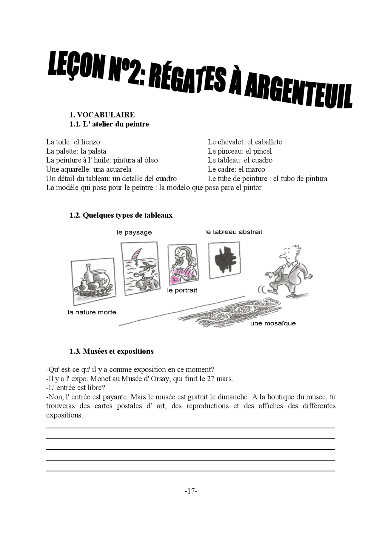 Les Tâches Ménagères | Apuntes de Francés | Docsity