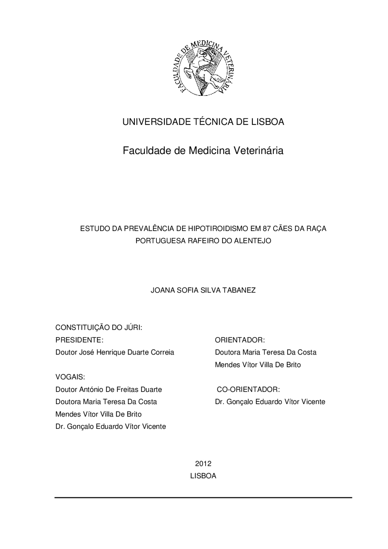 Tese Definitiva Joana Tabanezpdf Provas Diagnóstico Docsity