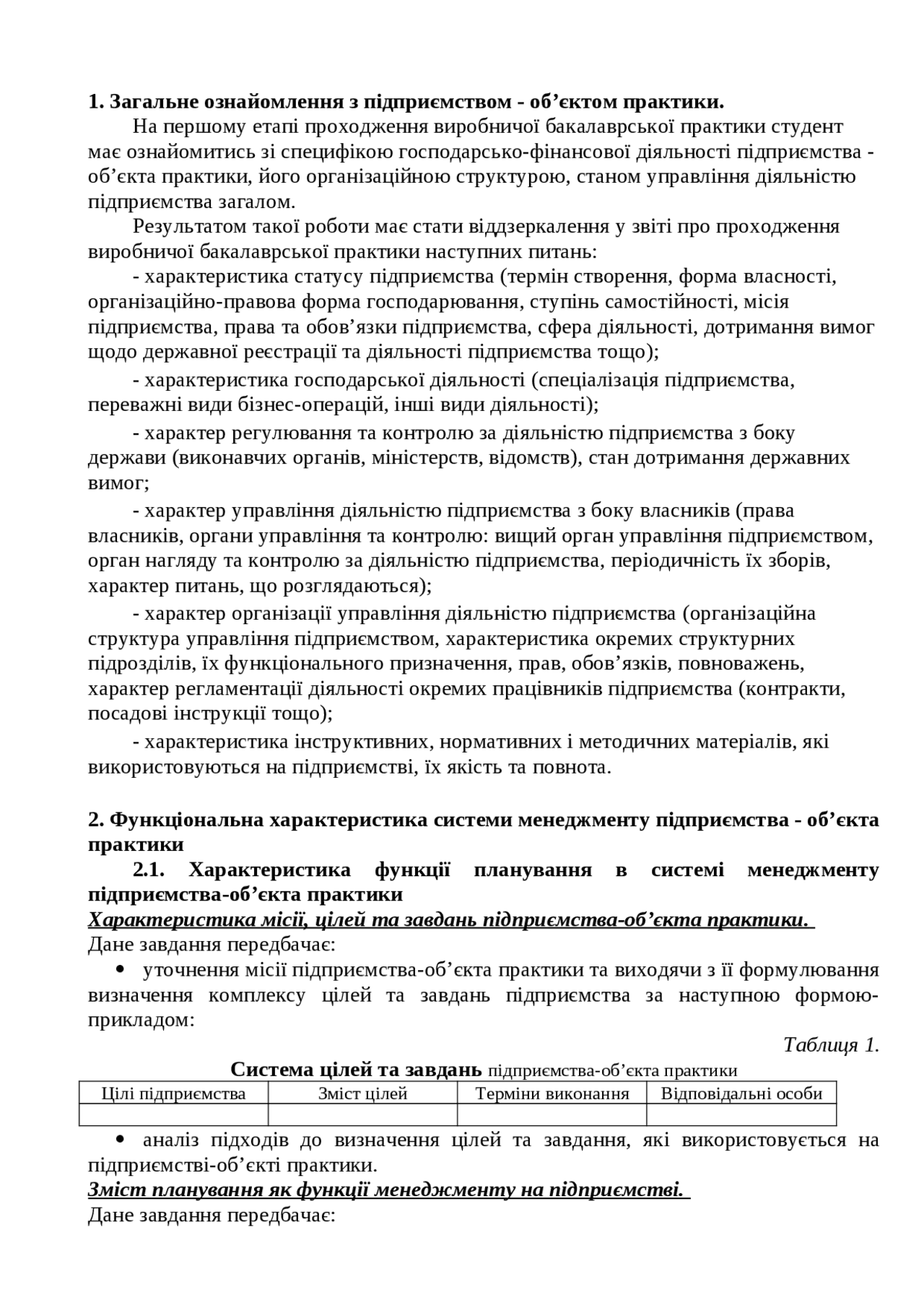 розбір структура звіту виробничої практики Схемы Менеджмент Docsity