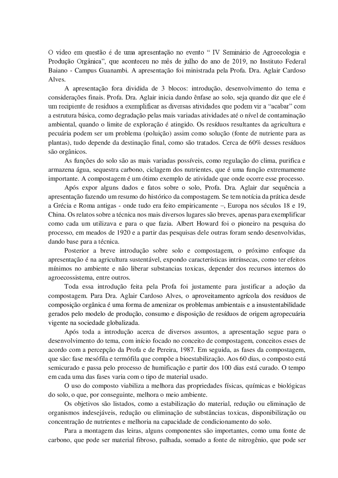 Resumo Sobre Compostagem Resumos Agronomia Docsity