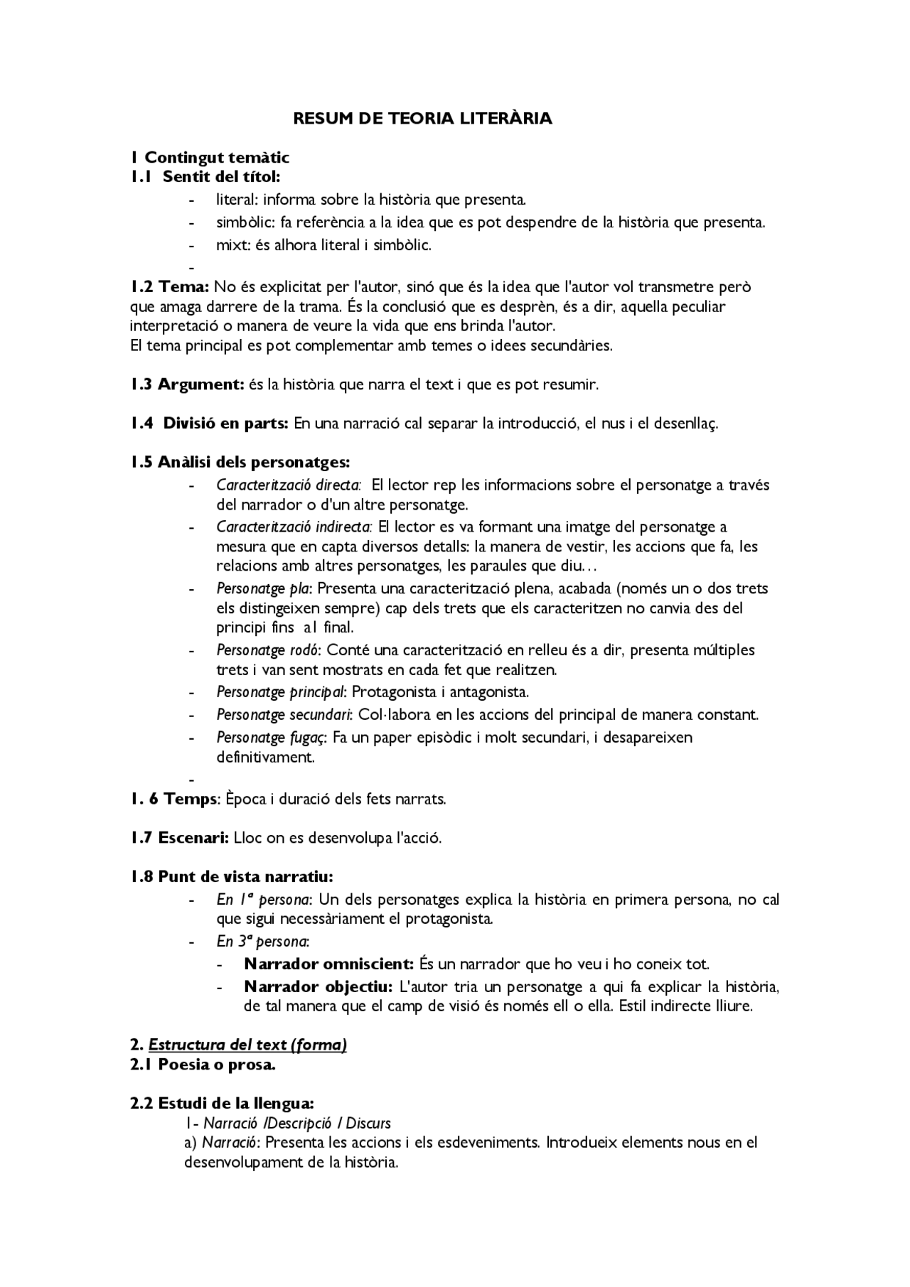 Recurso Comentario Texto Apuntes De Catalán Docsity