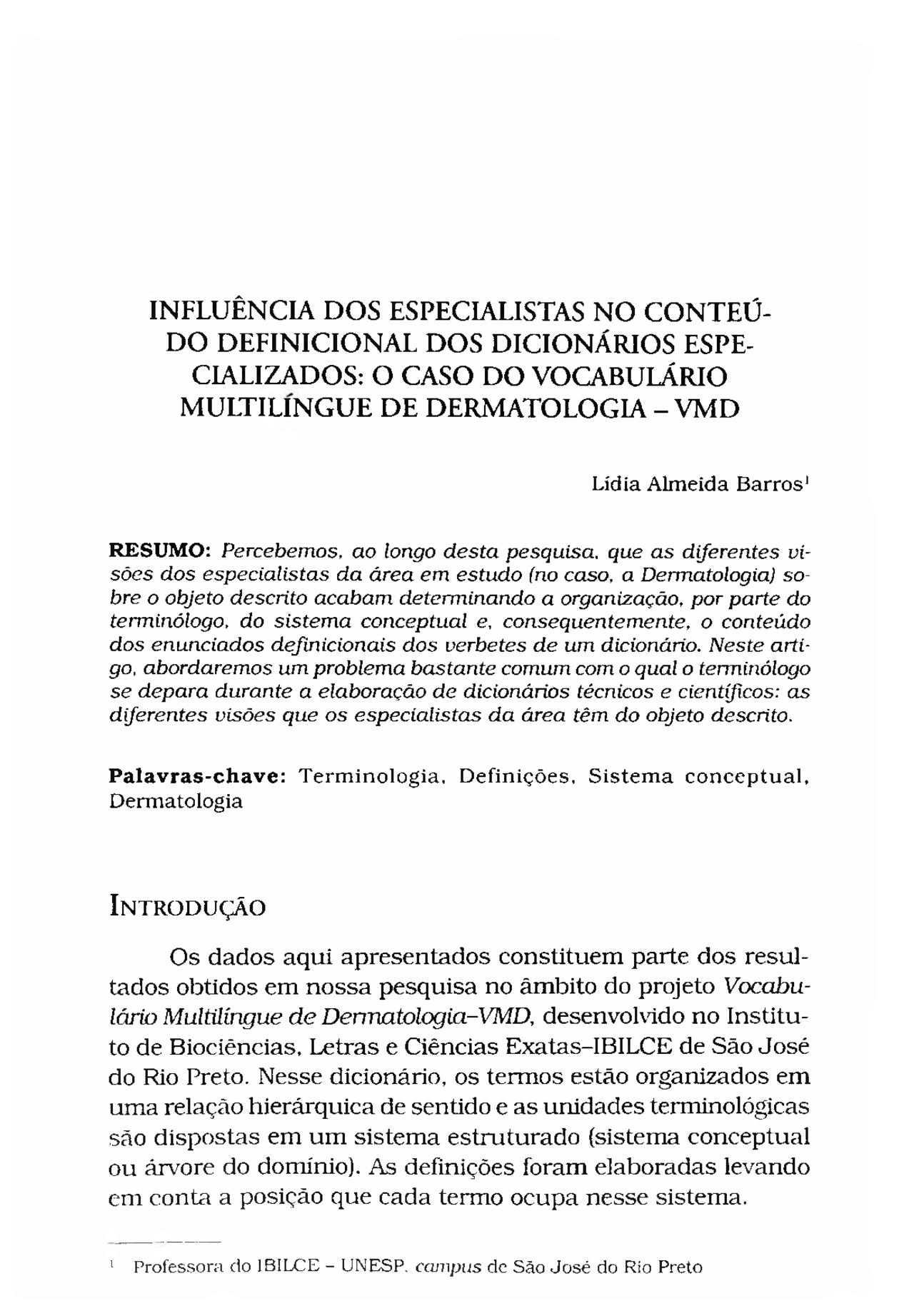 Influência dos especialistas no conteú | Provas Dermatologia | Docsity