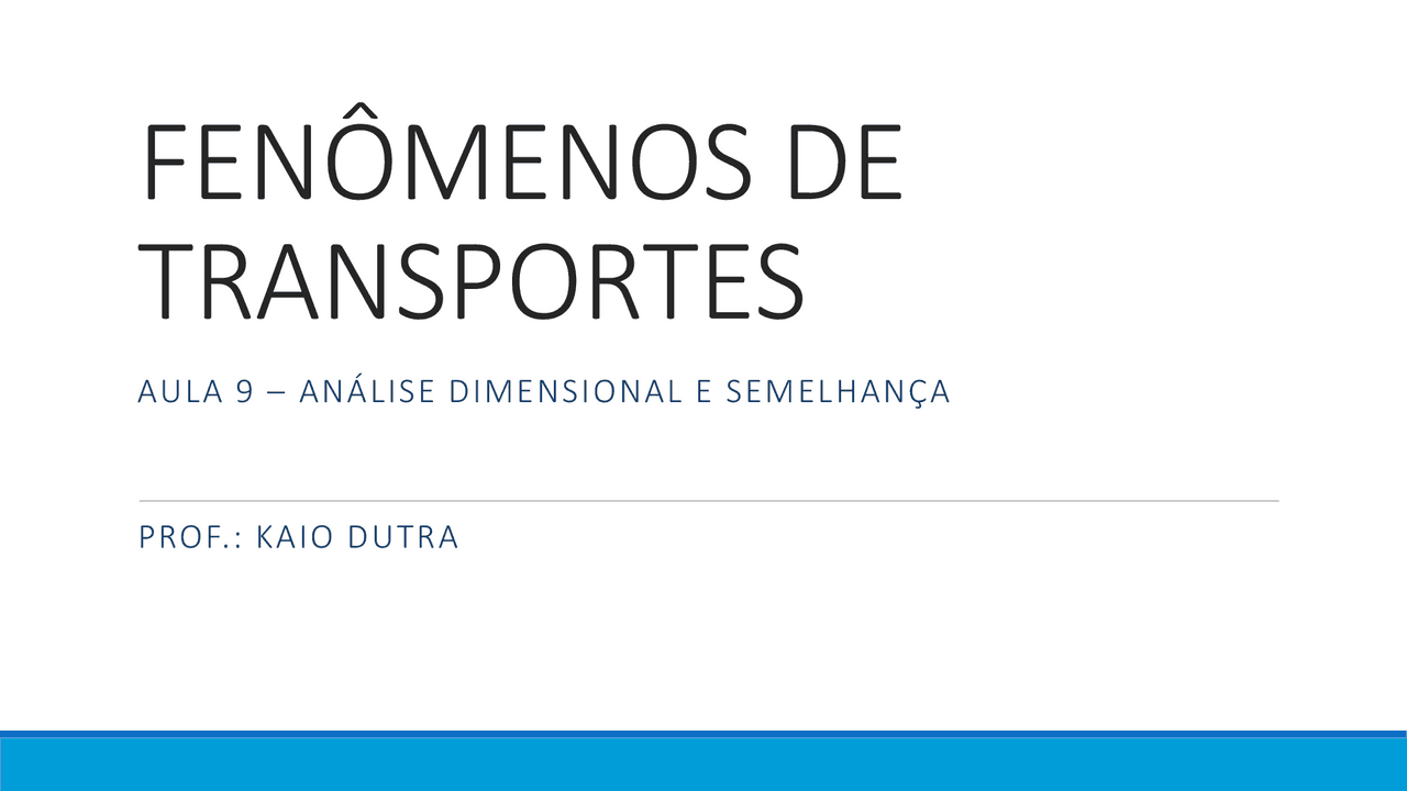 FenÔmenos De Transportes Slides Fluidos Docsity