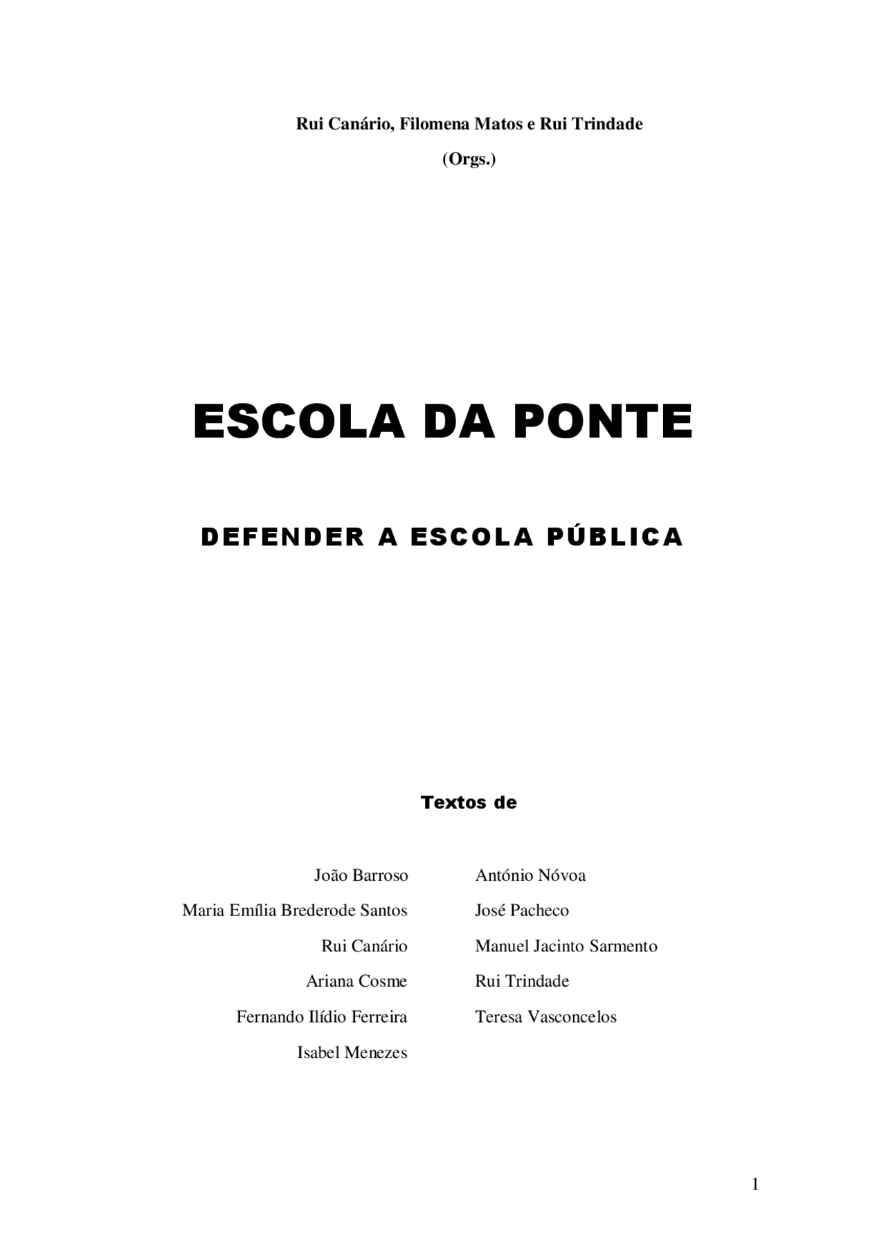 A Escola Da Ponte Notas De Aula Construção Docsity
