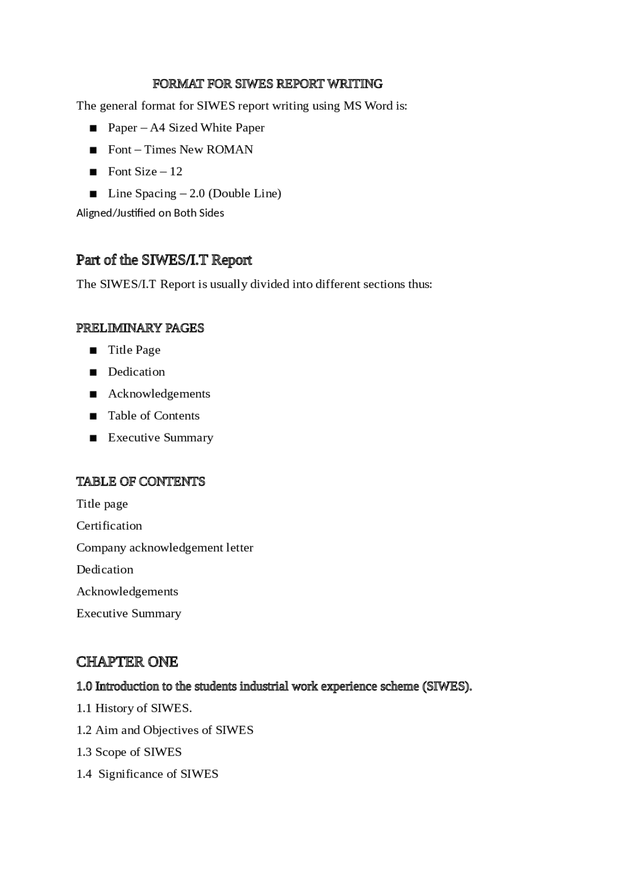 Students industrial and work experience scheme report format | Schemes ...