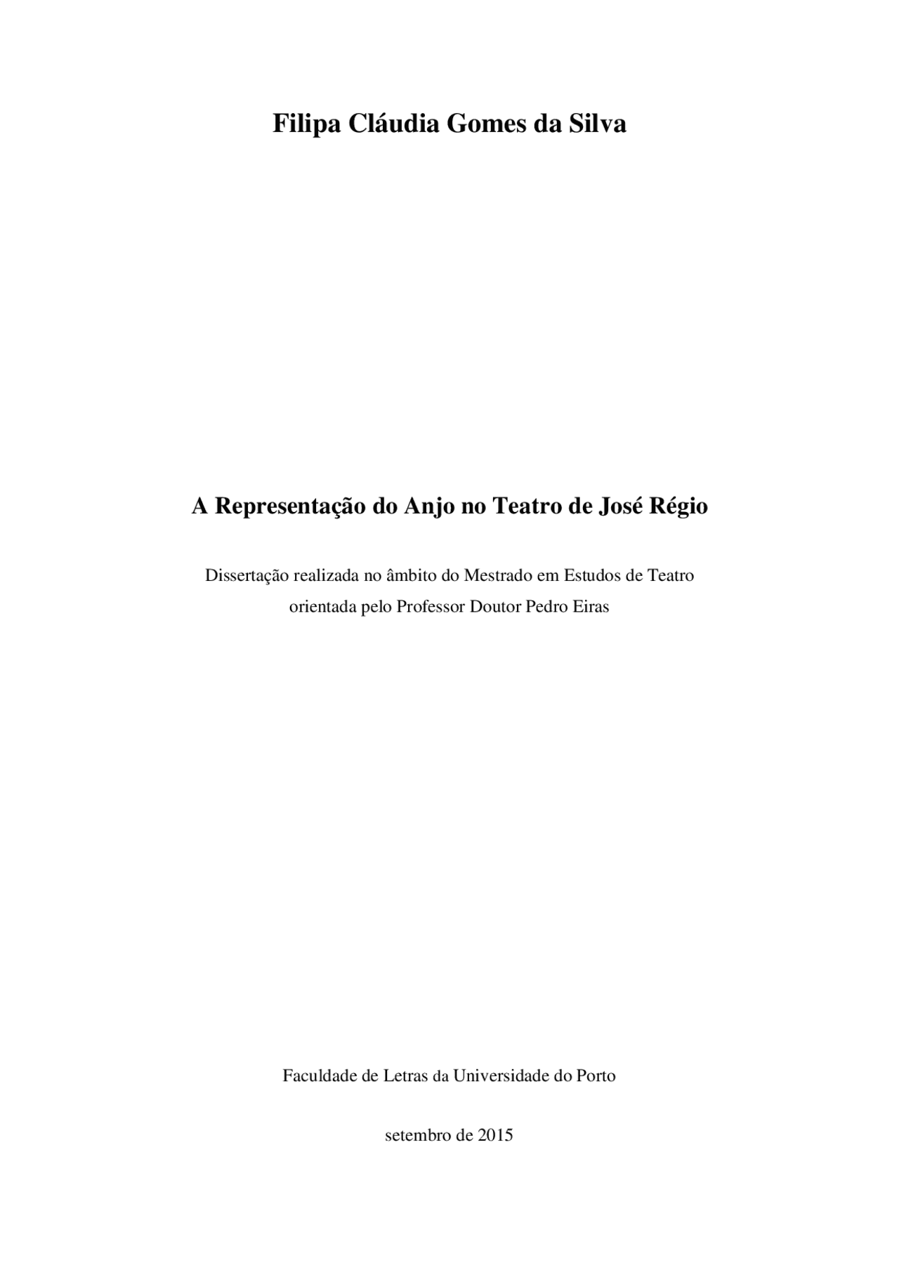 Filipa Cláudia Gomes da Silva | Study notes Theatre | Docsity