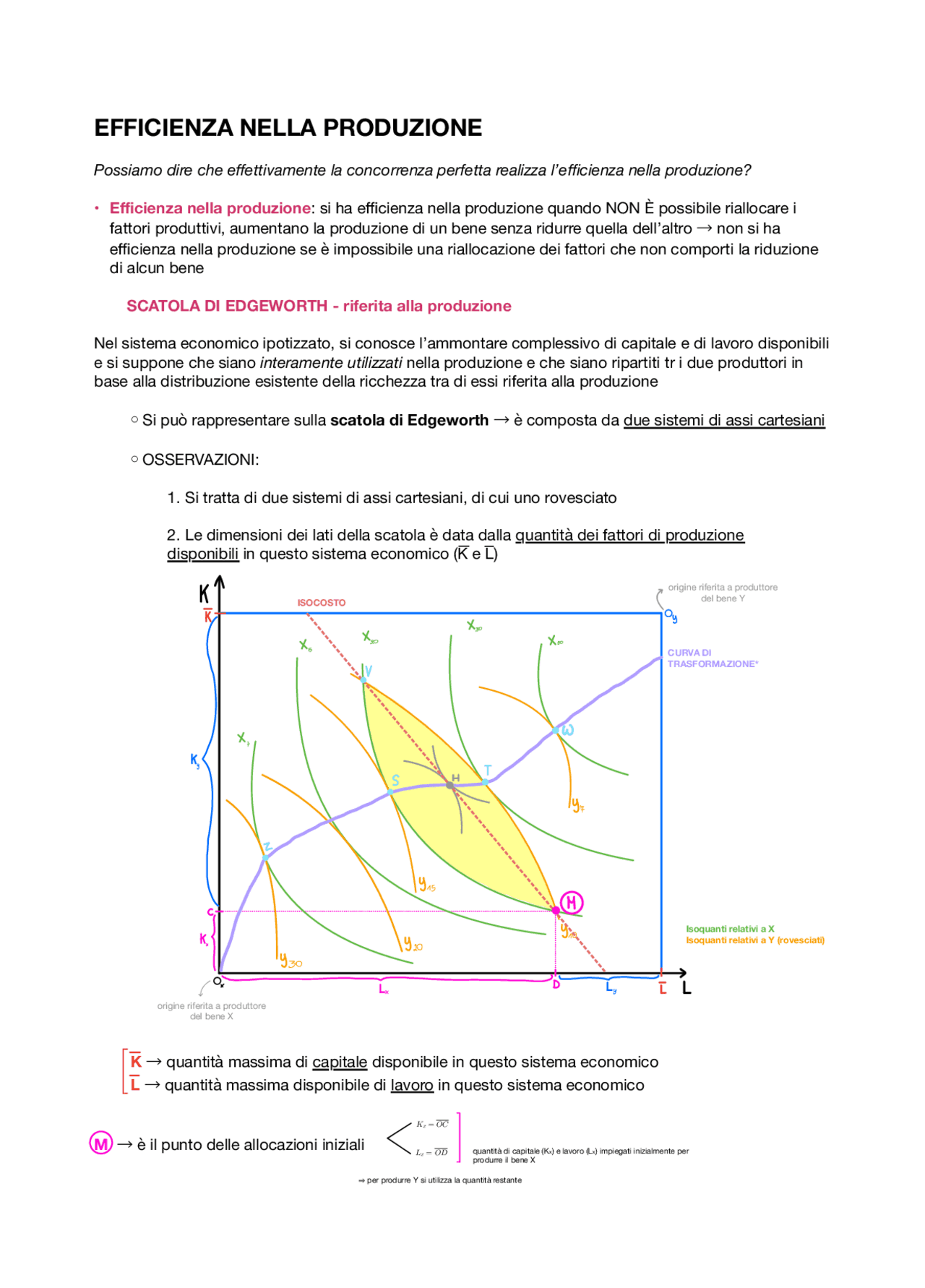 Efficienza nella produzione (cap. 1) | Appunti di Scienza delle Finanze ...