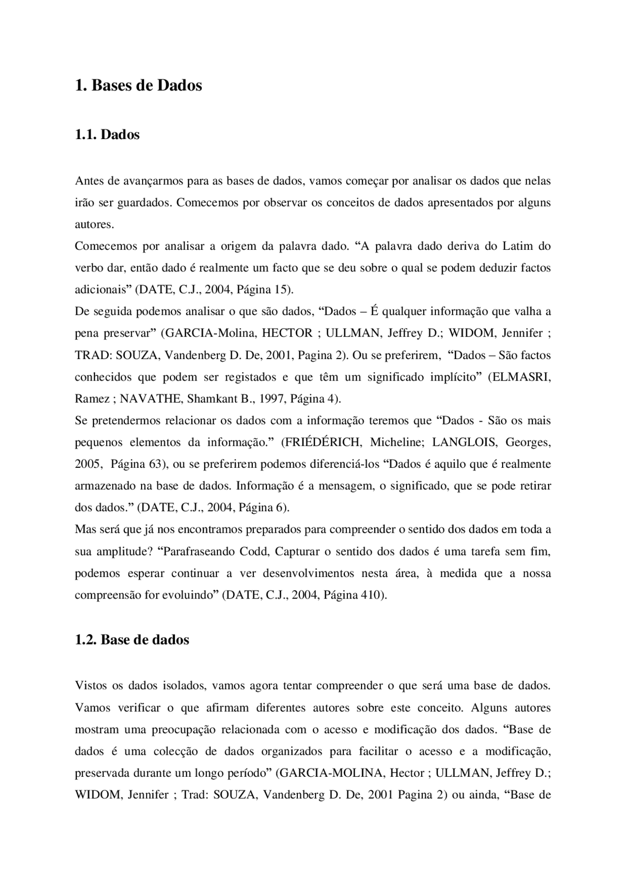 1 Bases De Dados Resumos Informática Docsity